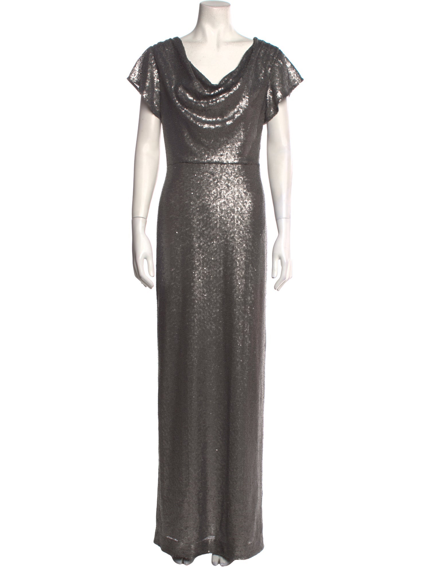Halston Heritage Cowl Neck Long Dress W Tags Grey Dresses Clothing