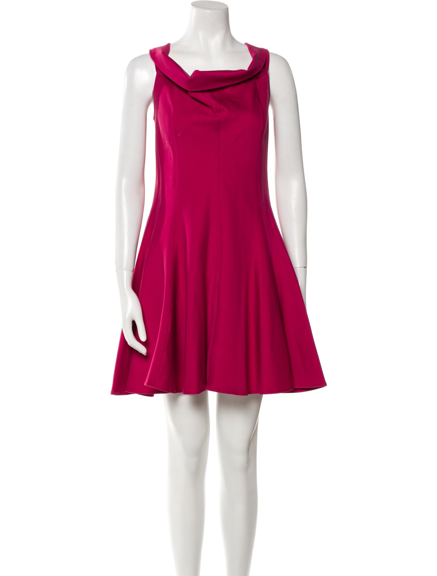 Halston Heritage Cowl Neck Mini Dress Pink Dresses Clothing