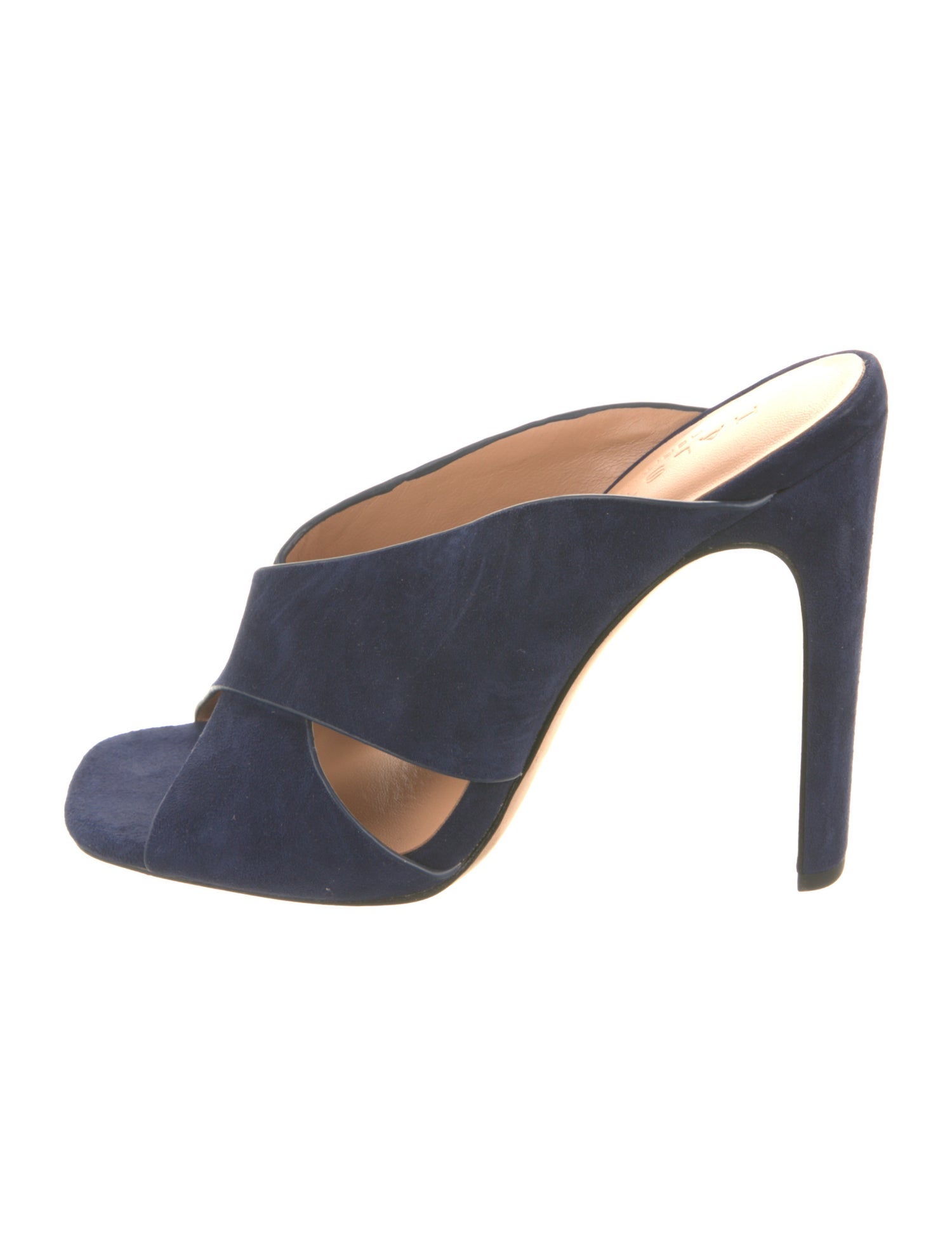 Halston Heritage Suede Slides - Blue Sandals, Shoes - WH164720 | The ...