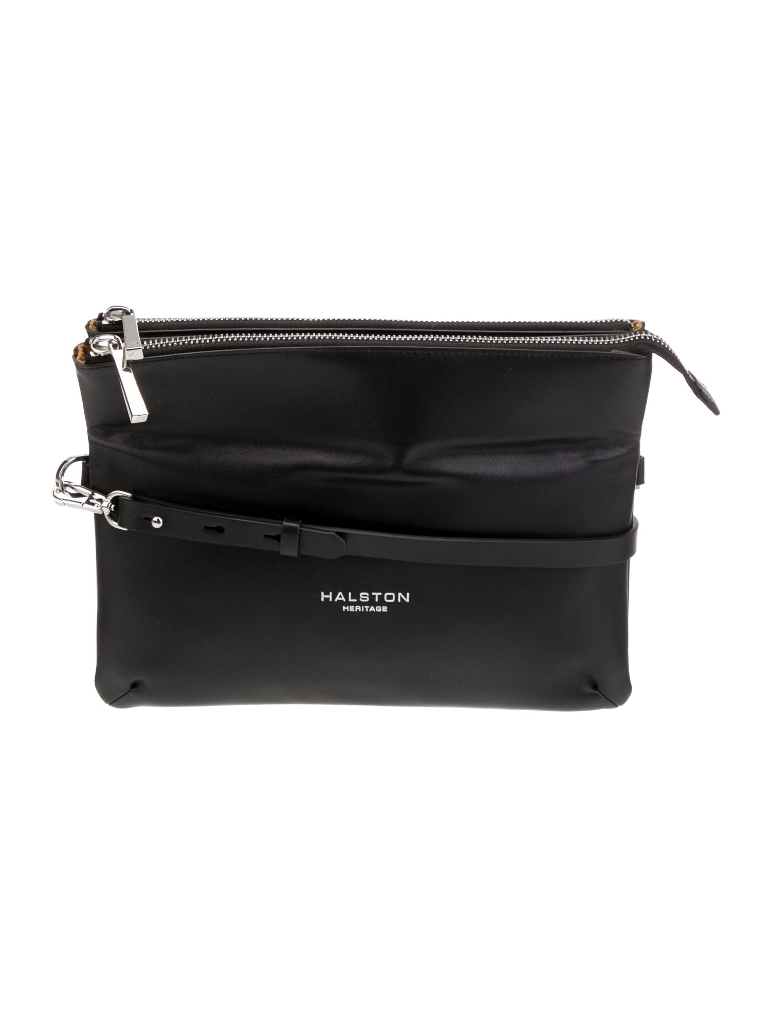 Halston Heritage Leather Crossbody Bag - Black Crossbody Bags, Handbags ...