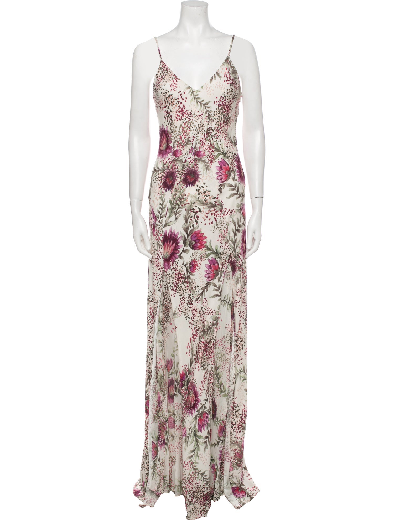 Haute Hippie Floral Print Long Dress - Neutrals Dresses, Clothing ...