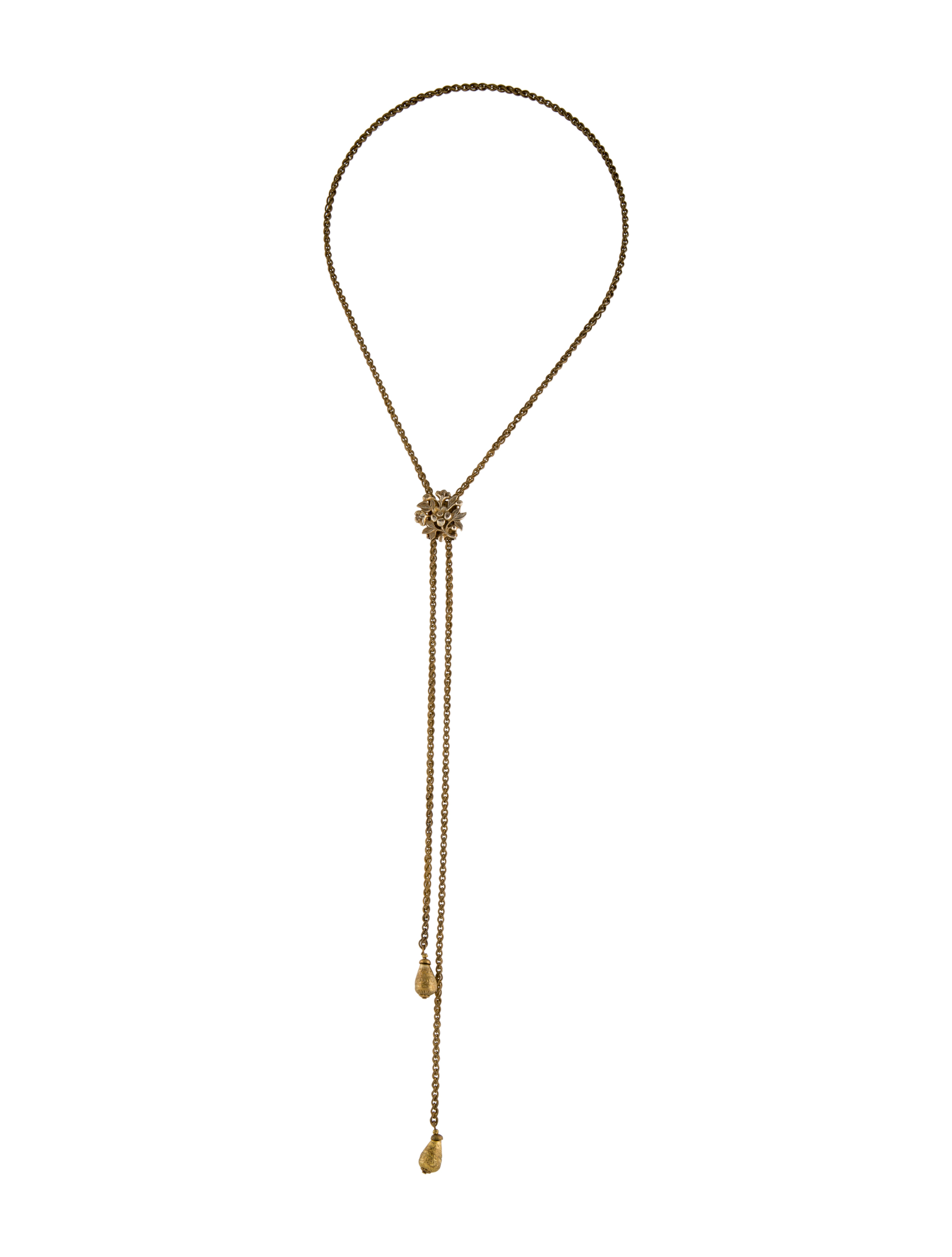 Necklace 14K Diamond Lavalier Necklace - Rhodium-Plated 14K White Gold ...