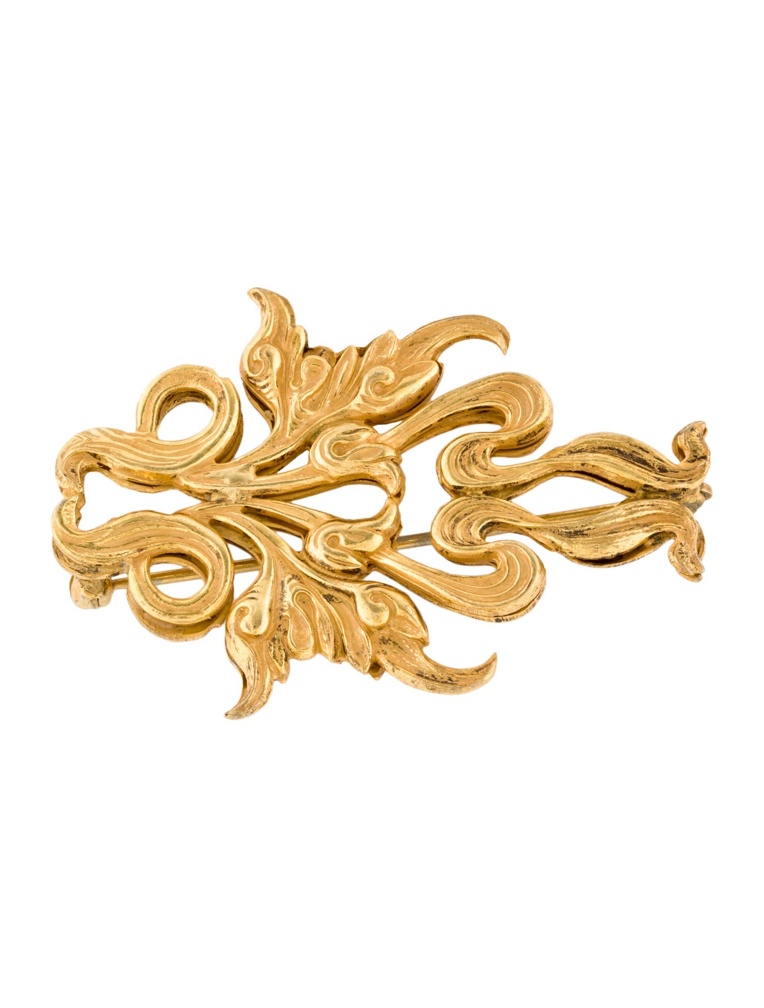 Miriam Haskell Brooch - Gold-Tone Metal Pin, Brooches - WH720996 | The ...