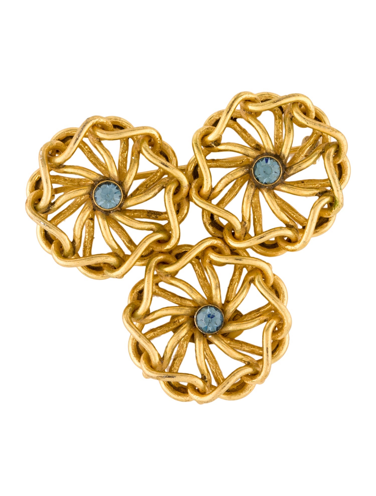 Christian Dior Vintage Crystal Brooch Pin - Purple, Gold-Plated Pin ...