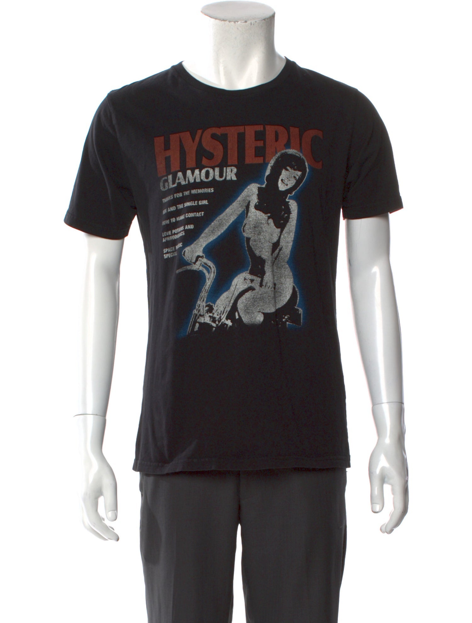 Hysteric Glamour Graphic Print Crew Neck T-Shirt - Black T-Shirts ...