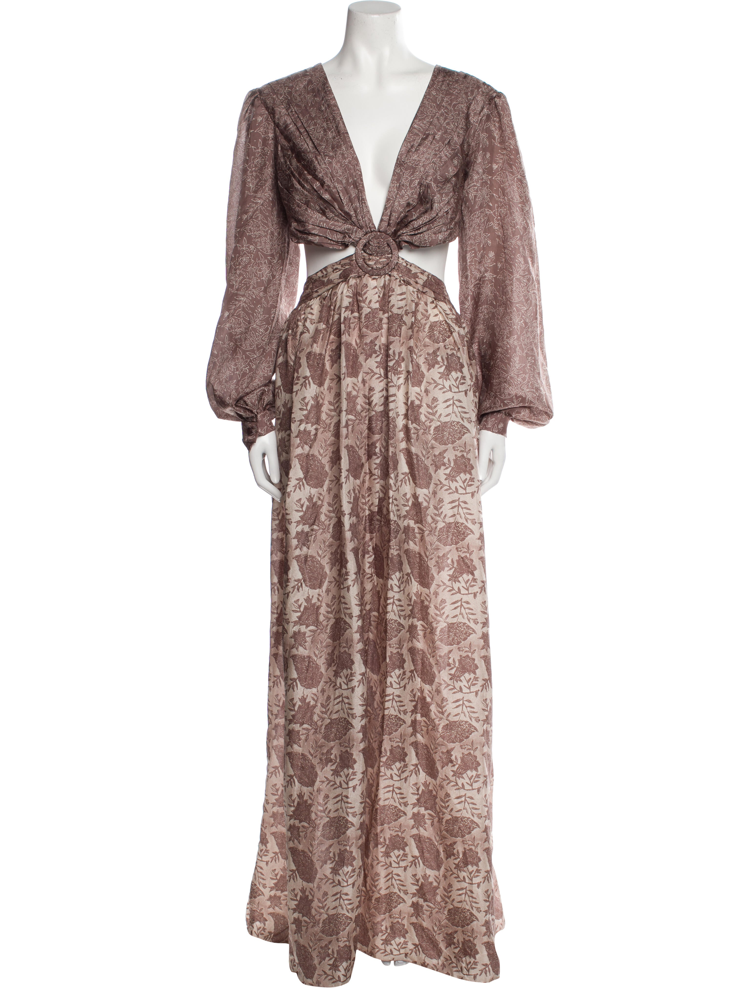 Hannah Artwear Silk Long Dress - Neutrals Dresses, Clothing ...