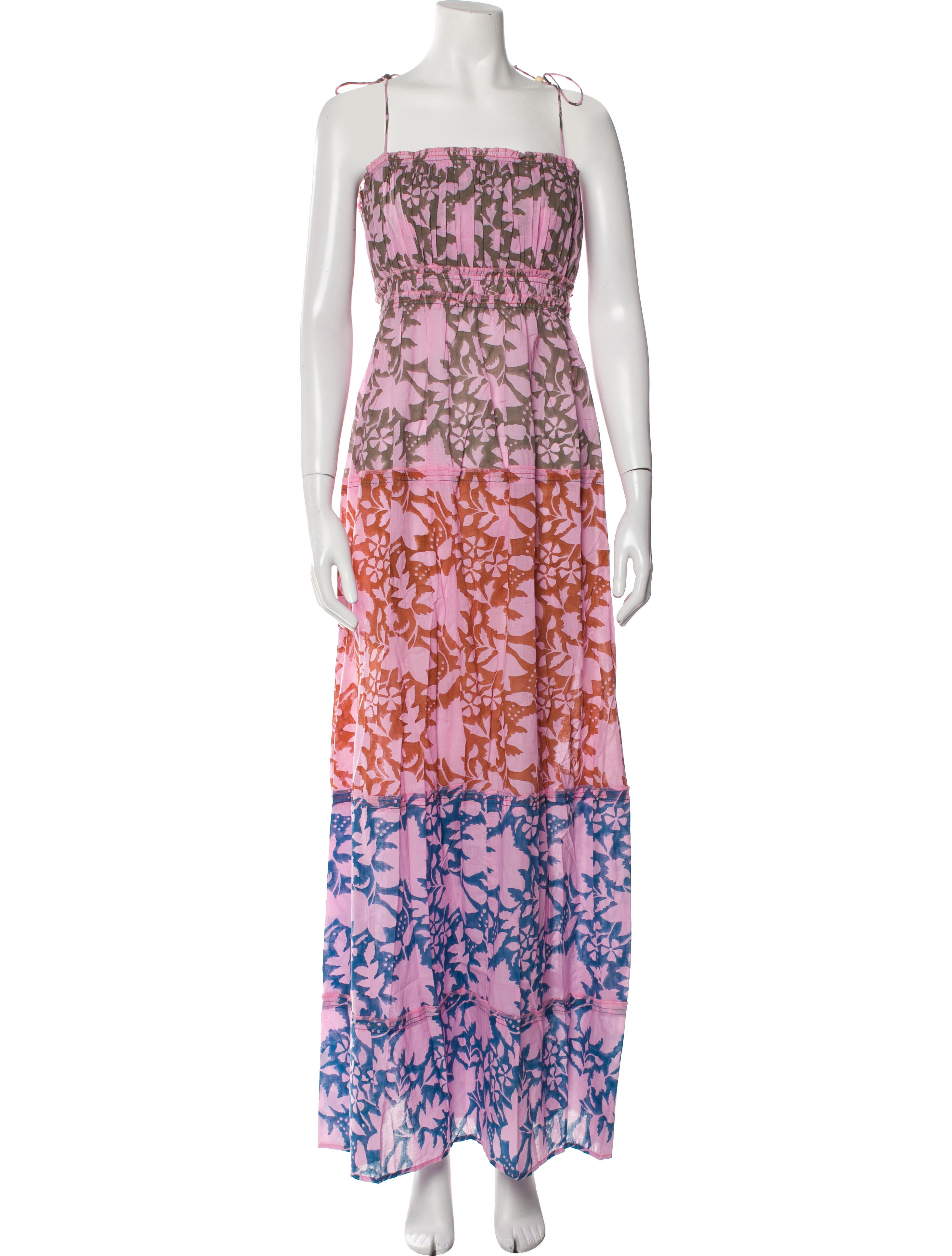 Hannah Artwear Floral Print Long Dress - Pink Dresses, Clothing ...