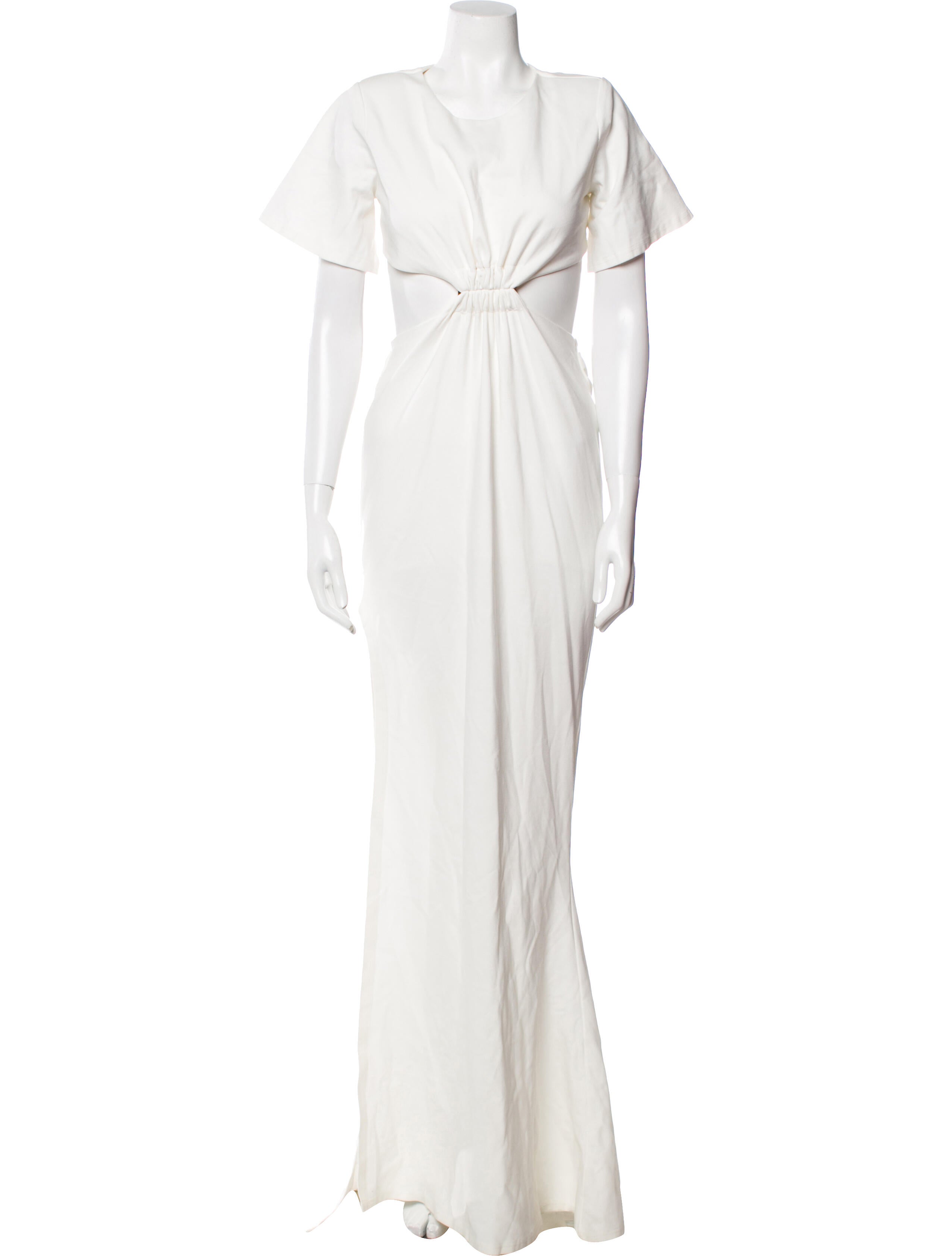 Hanifa V-Neck Long Dress - White Dresses, Clothing - WHANT20226 | The ...