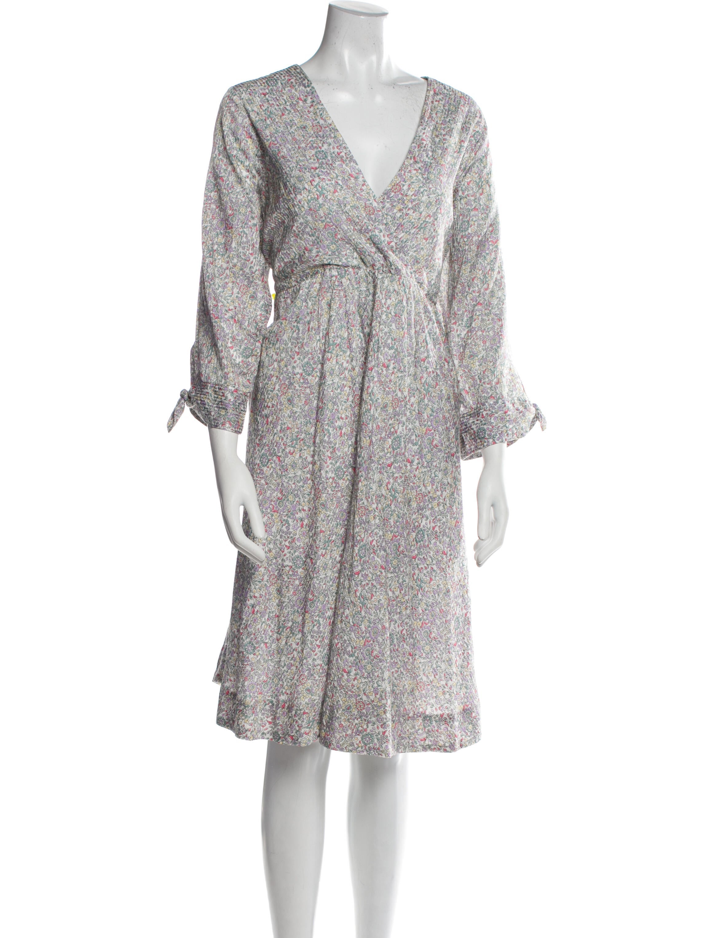 Hatch Floral Print Midi Length Dress - White Dresses, Clothing ...