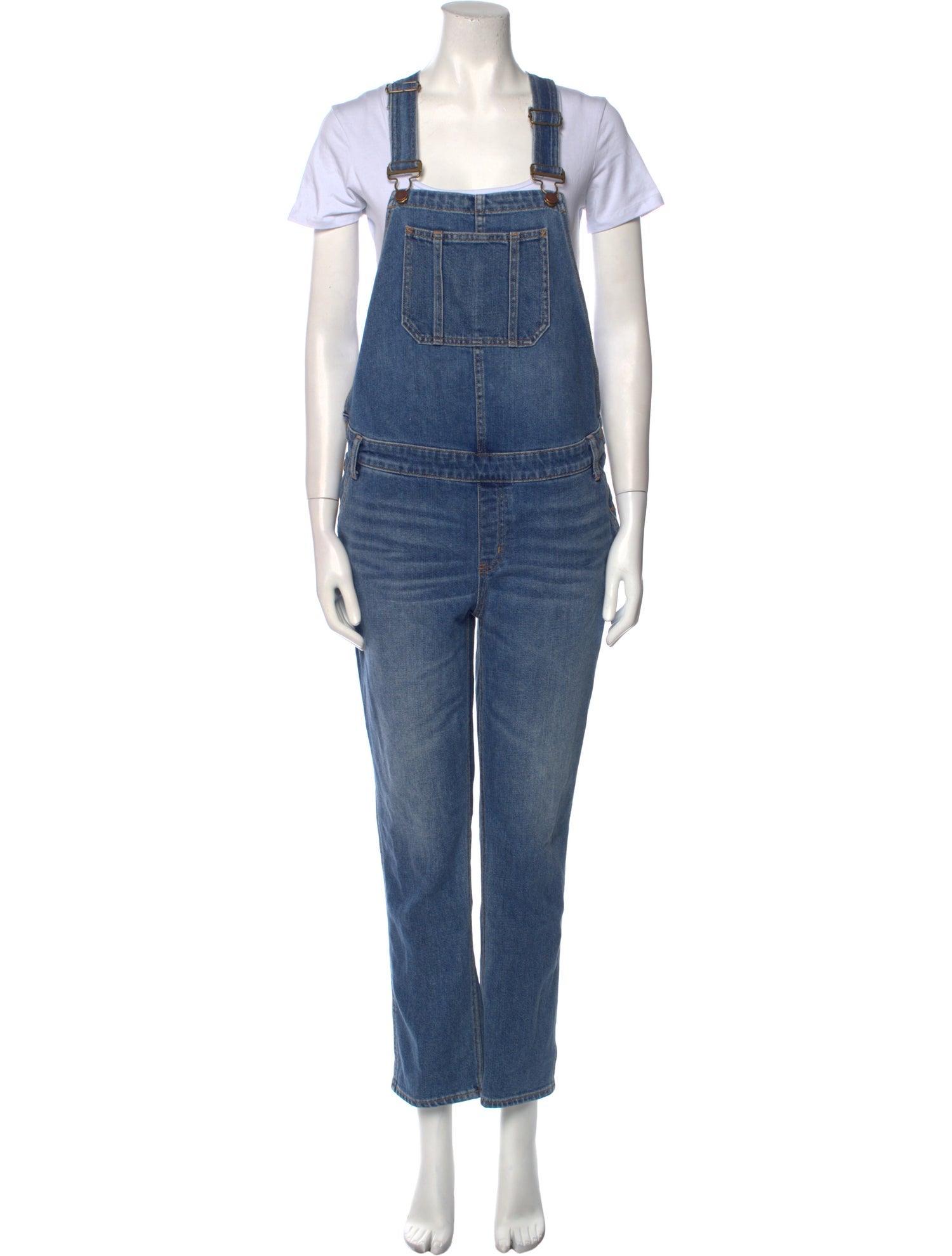 Hatch Square Neckline Jumpsuit - Blue, 9.75" Rise Jumpsuits and Rompers ...