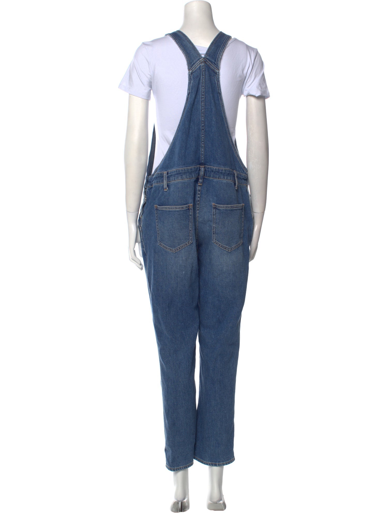 Hatch Square Neckline Jumpsuit - Blue, 9.75" Rise Jumpsuits and Rompers ...