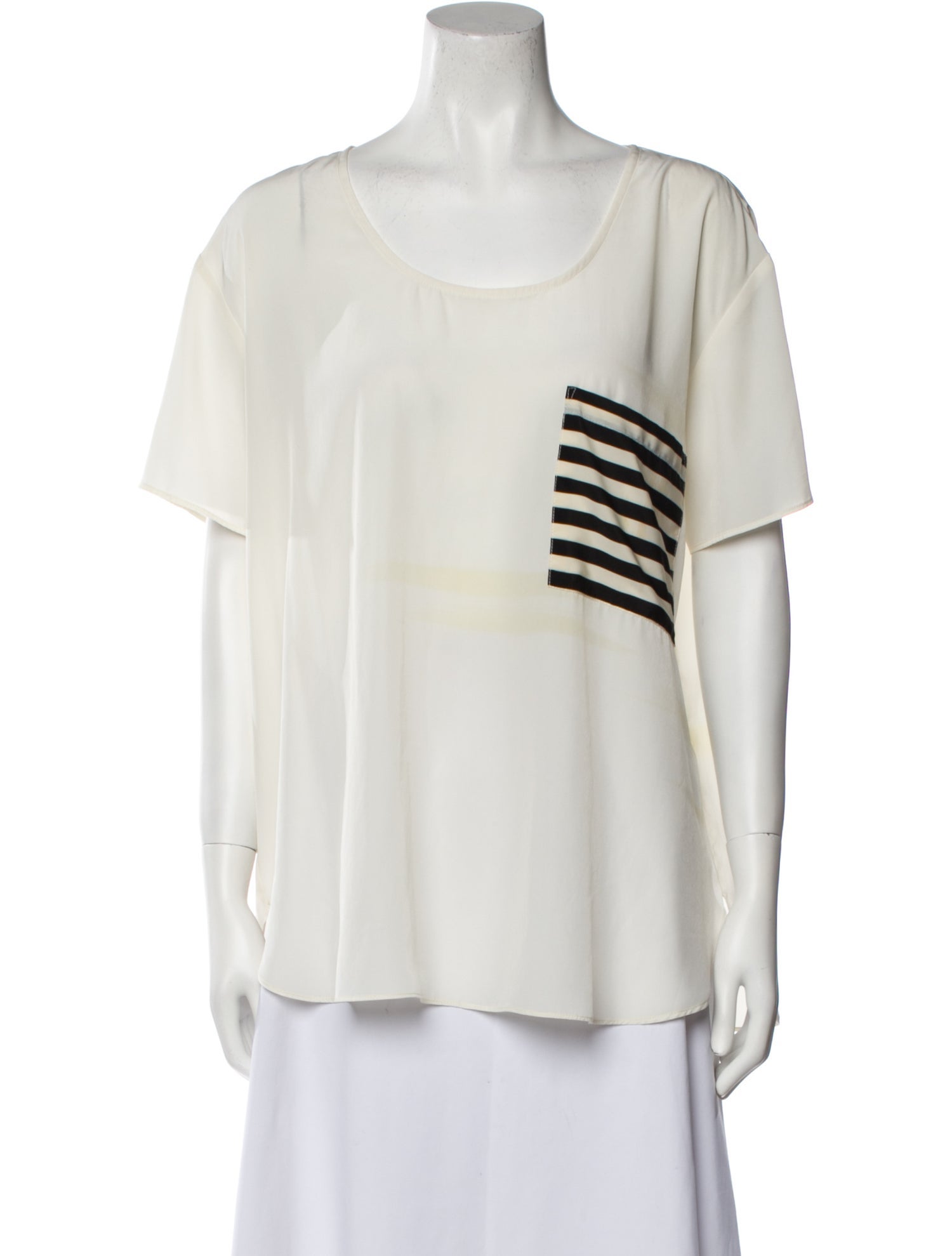 Hatch Graphic Print Scoop Neck T-Shirt - White Tops, Clothing ...