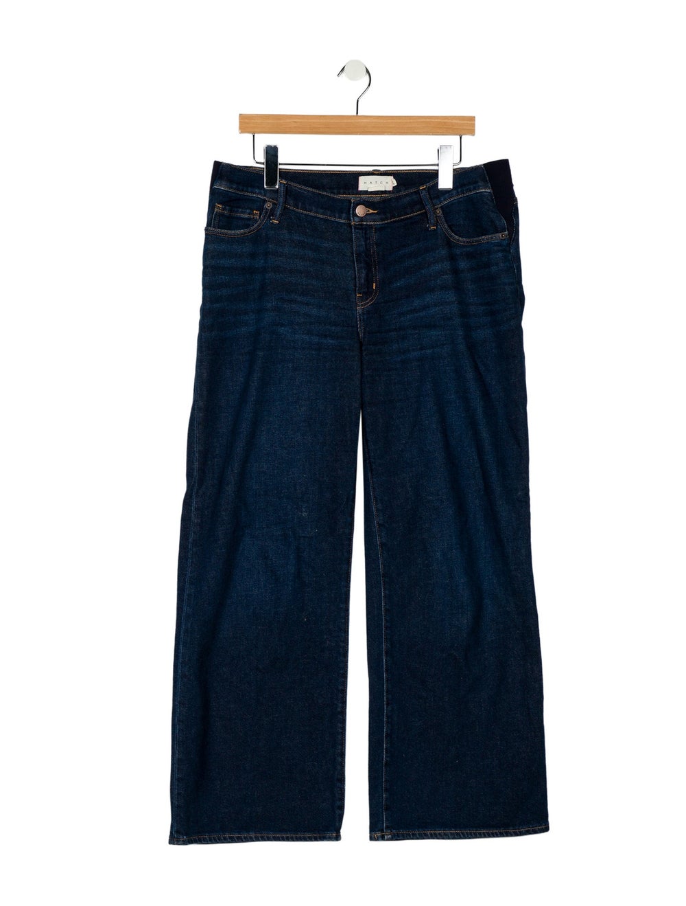 Hatch Mid-Rise Wide Leg Jeans - Blue, 9.25" Rise Jeans, Clothing ...
