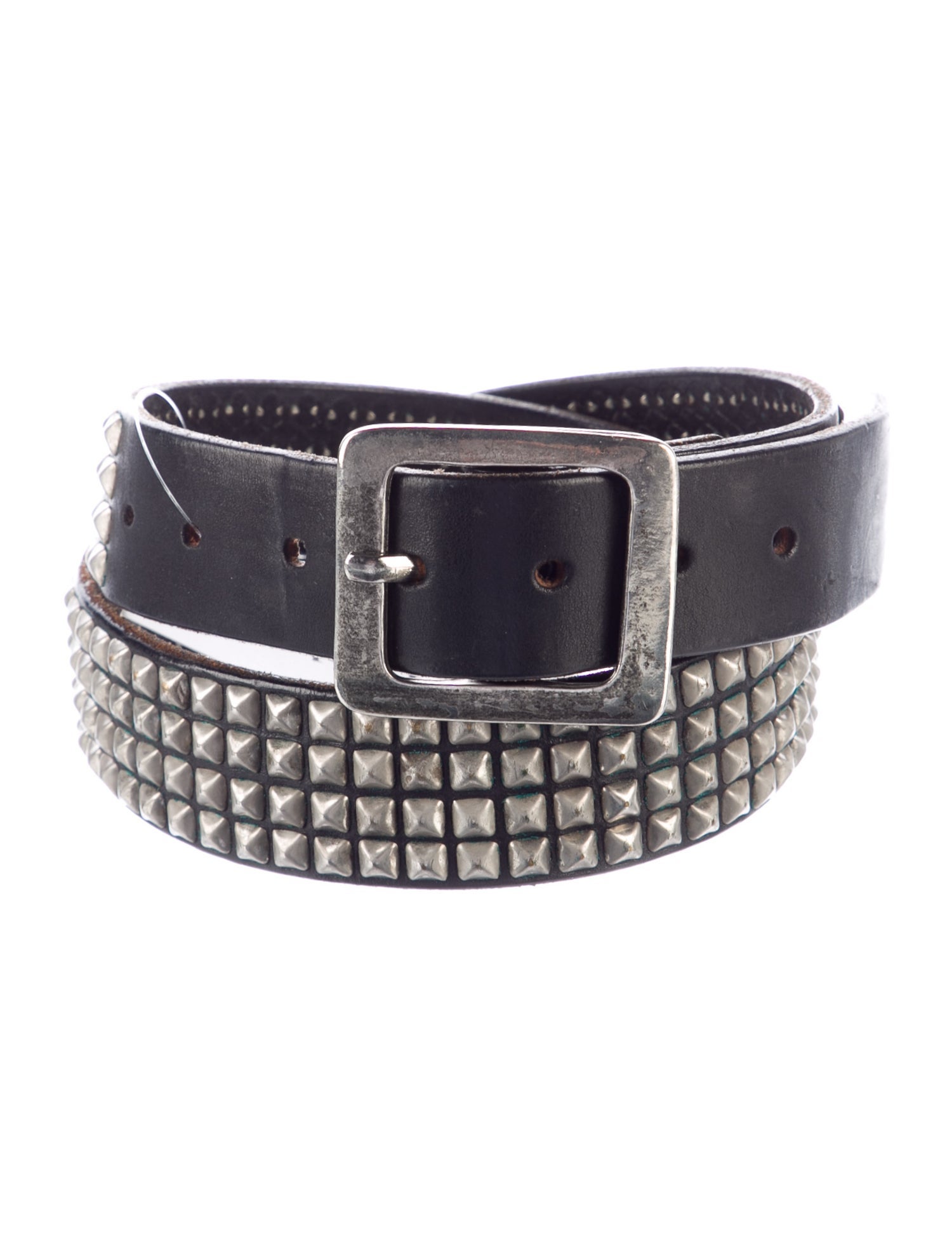Hollywood Trading Company Leather Studded Accents Belt - Black Belts ...