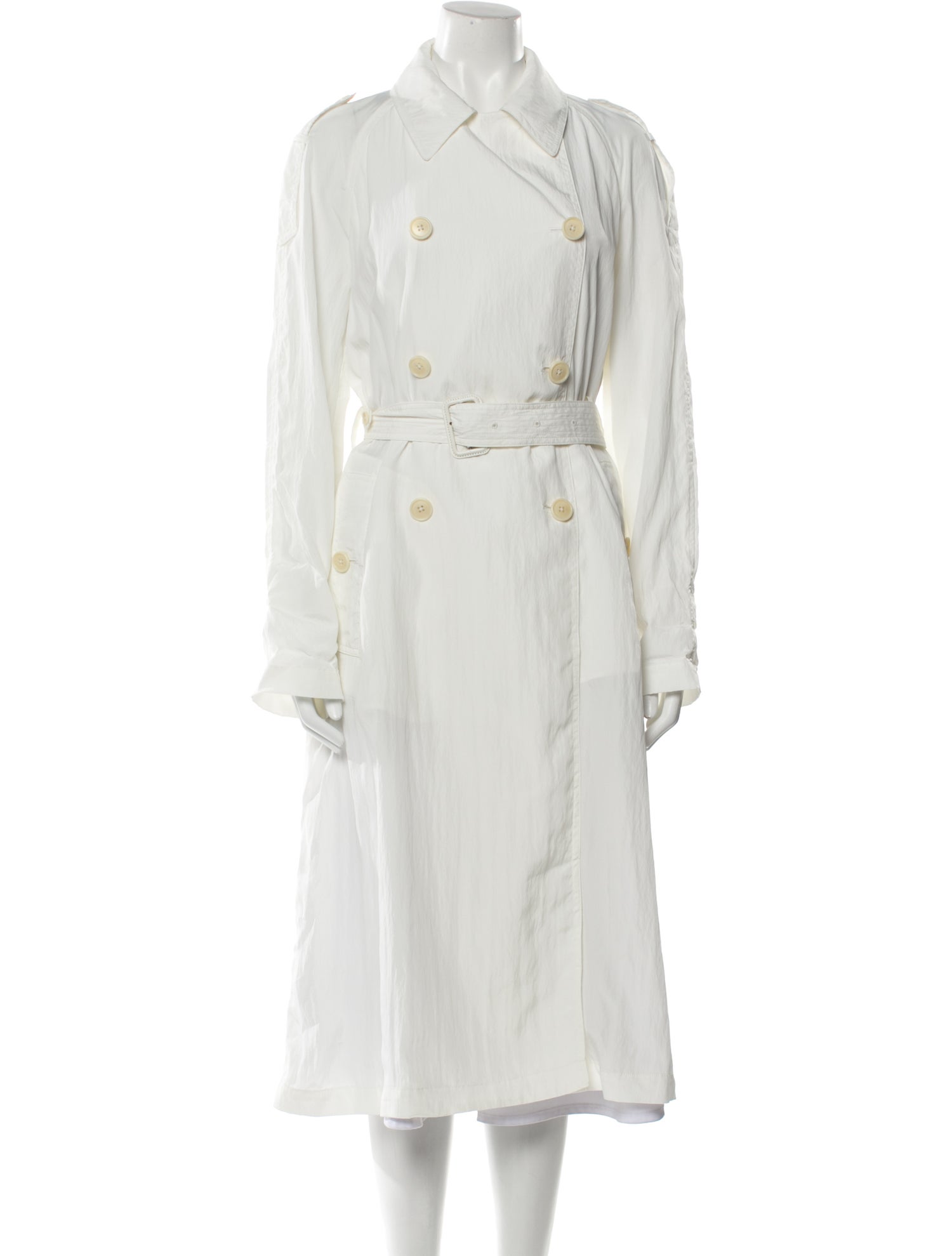 Helmut Lang Trench Coat w/ Tags - White Coats, Clothing - WHELM224546 ...