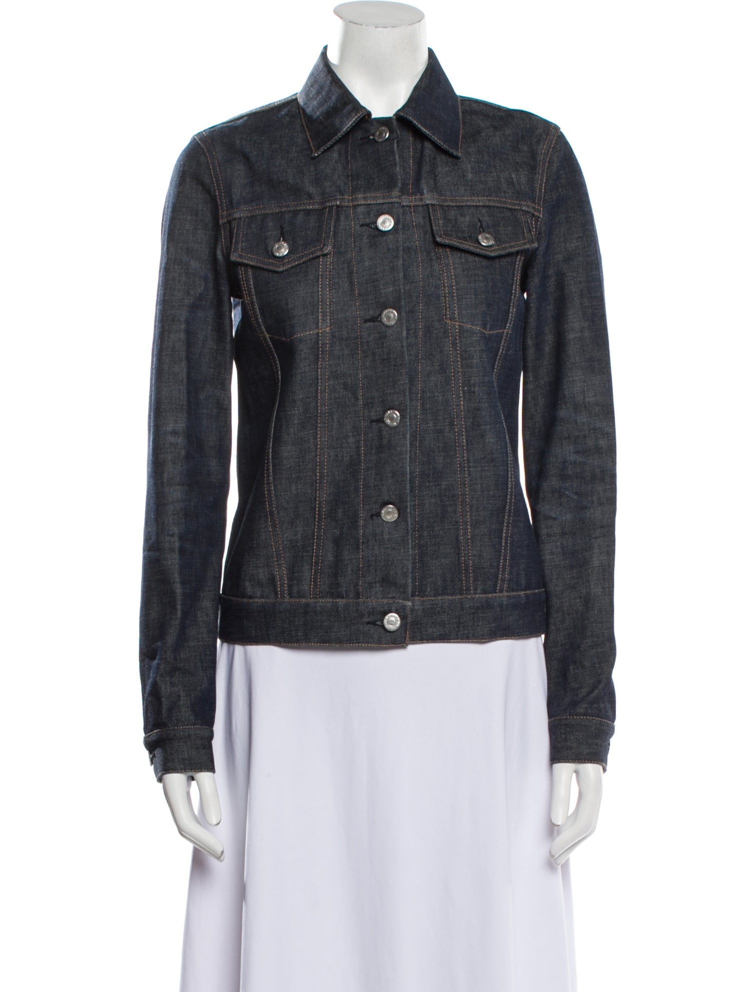 Burberry London Wool Colorblock Pattern Denim Jacket - Jackets ...