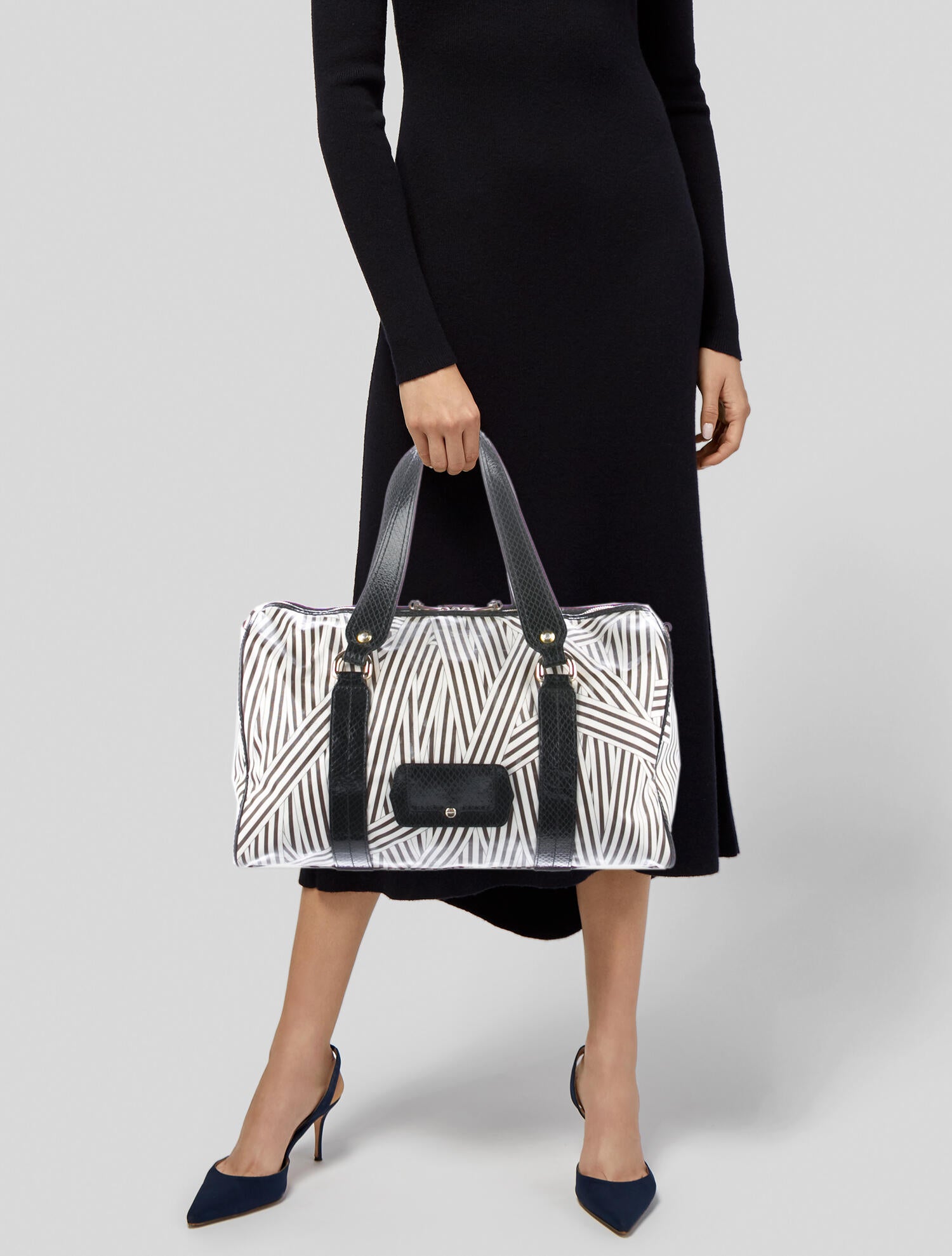 Henri Bendel Leather-Trimmed Printed Duffel Bag - White Luggage and ...