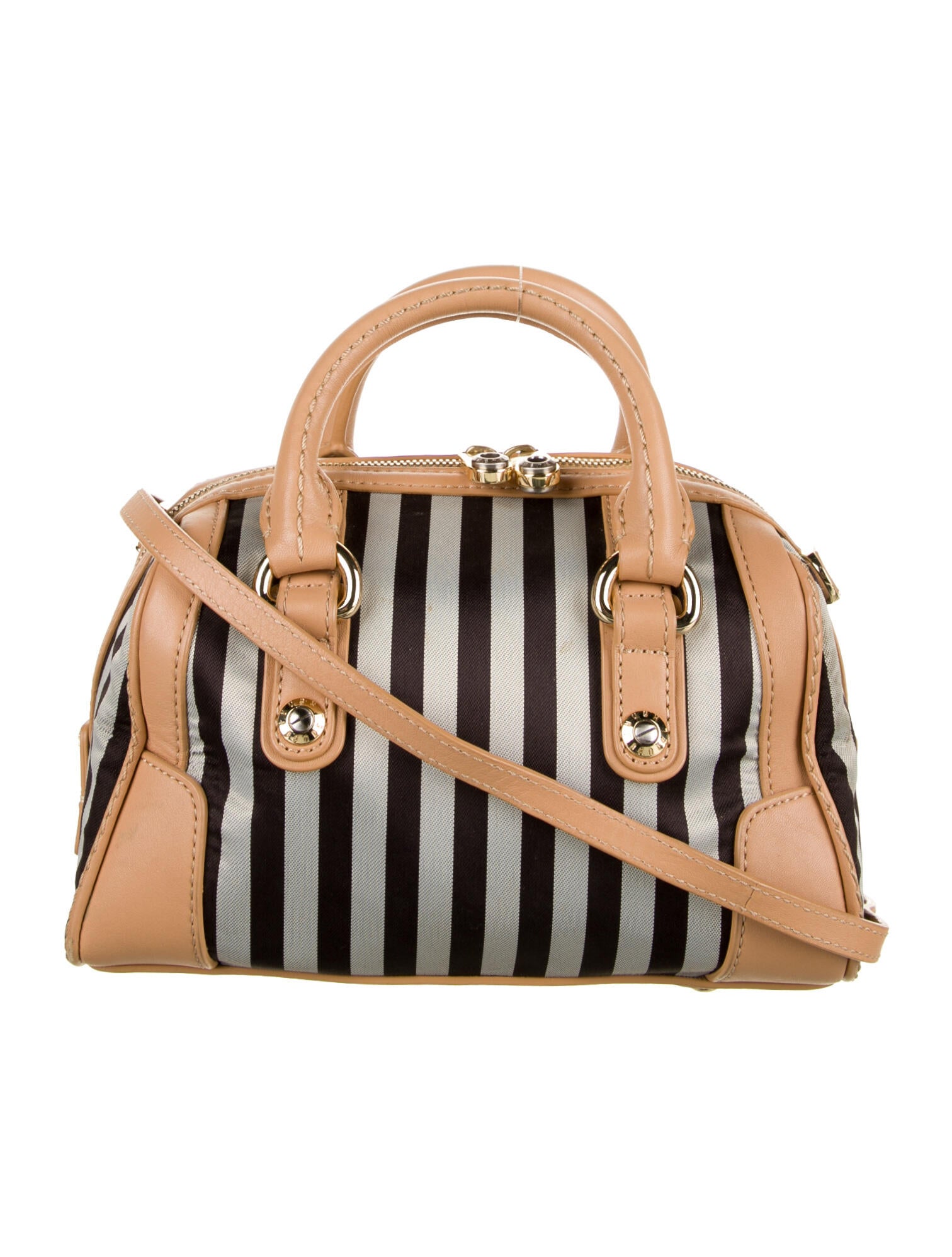 Henri Bendel Leather Trimmed Nylon Handle Bag - Neutrals Handle Bags ...