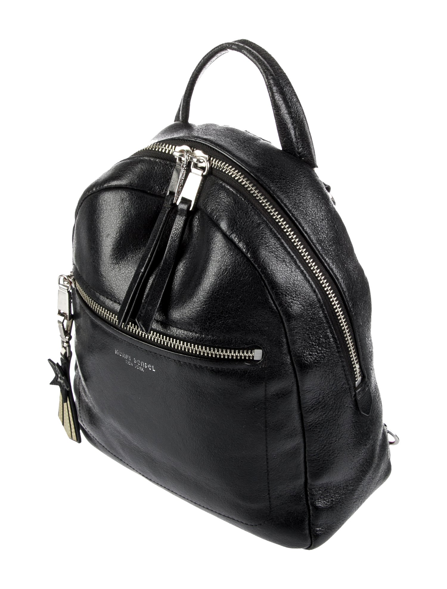 Henri Bendel Stripe- Trimmed Leather Backpack - Black Backpacks ...