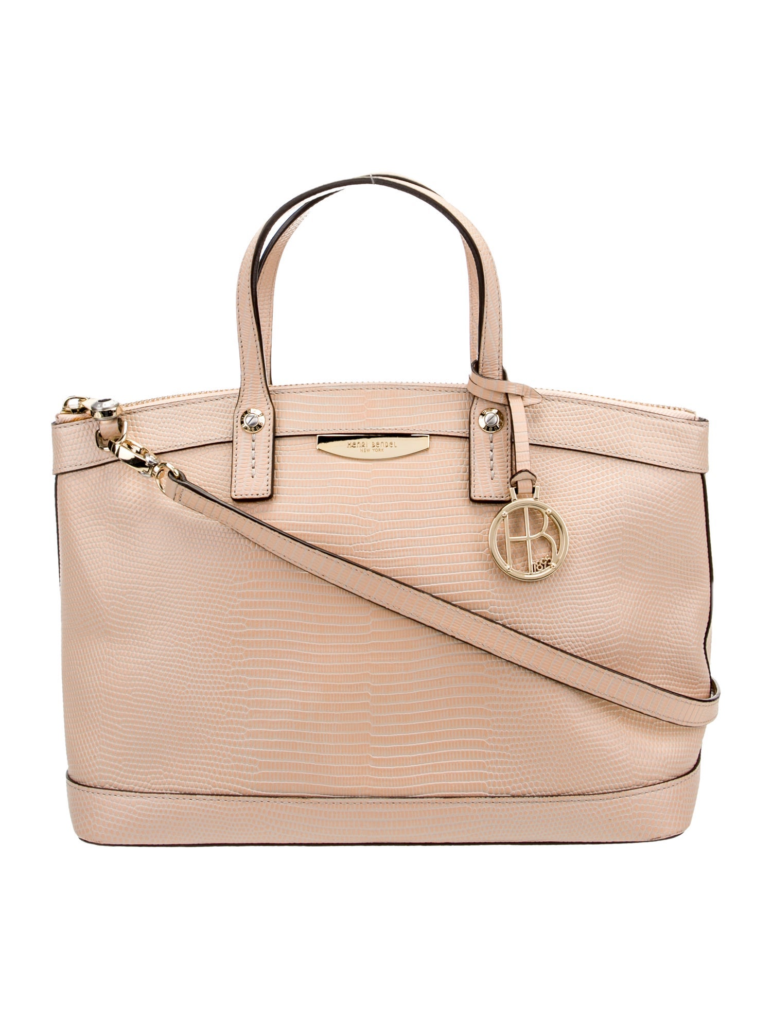 Henri Bendel Embossed Leather Handle Bag - Neutrals Handle Bags ...