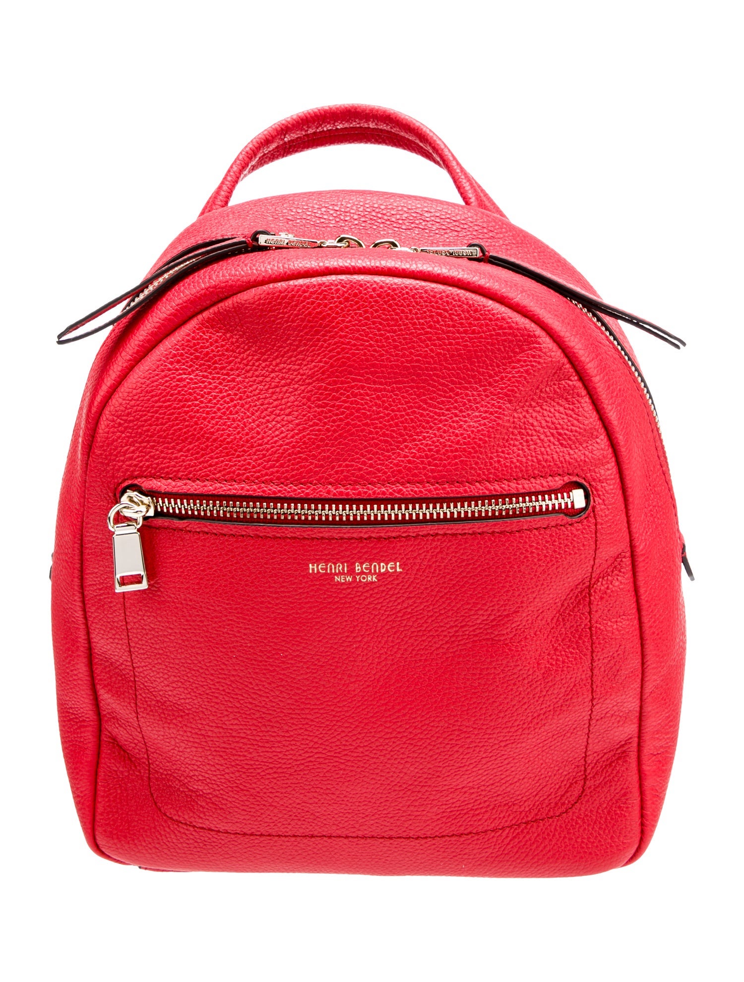 Henri Bendel Leather Chain-Link Backpack - Red Backpacks, Handbags ...