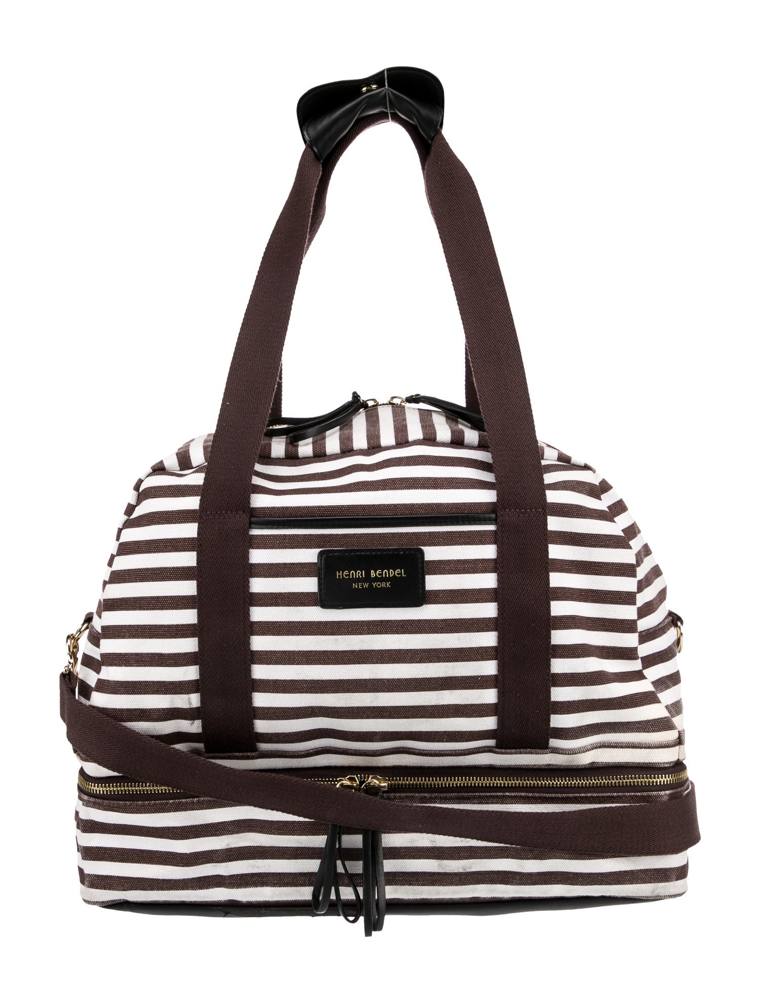 Diane von Furstenberg Leather Trim Canvas Weekender Bag - Neutrals ...