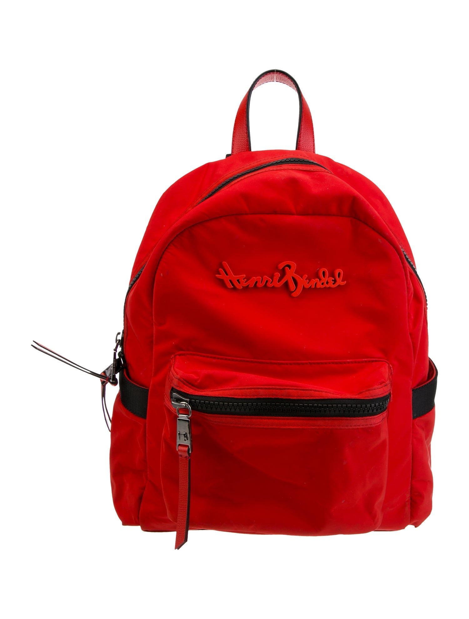 Henri Bendel Nylon Leather-Trimmed Backpack - Red Backpacks, Handbags ...