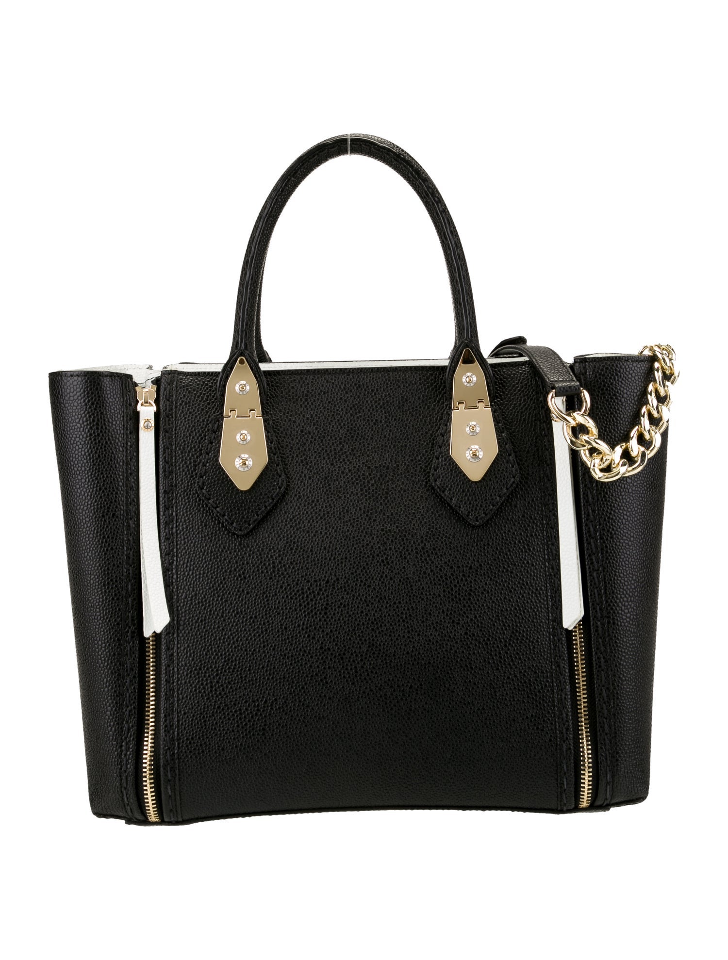 Henri Bendel Leather Top Handle Bag - Black Totes, Handbags ...