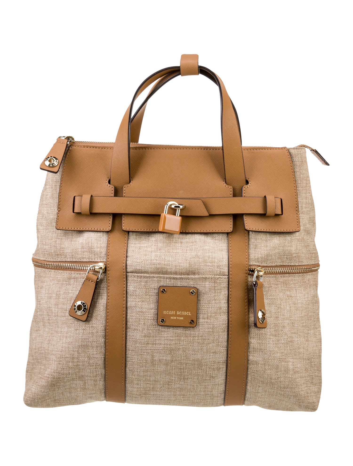 Henri Bendel Canvas Backpack - Neutrals Backpacks, Handbags ...