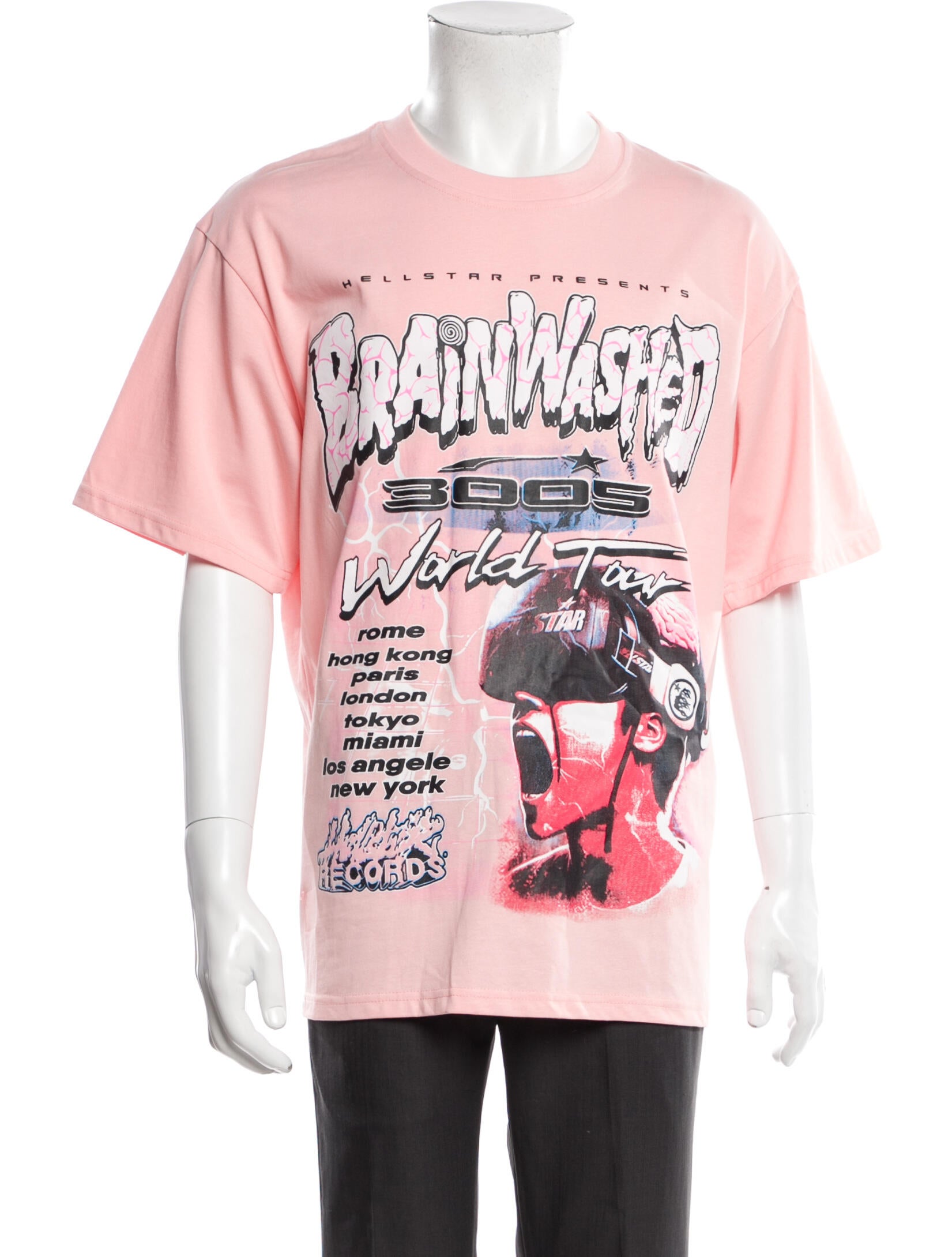 HELLSTAR Graphic Print Crew Neck T-Shirt w/ Tags - Pink T-Shirts ...