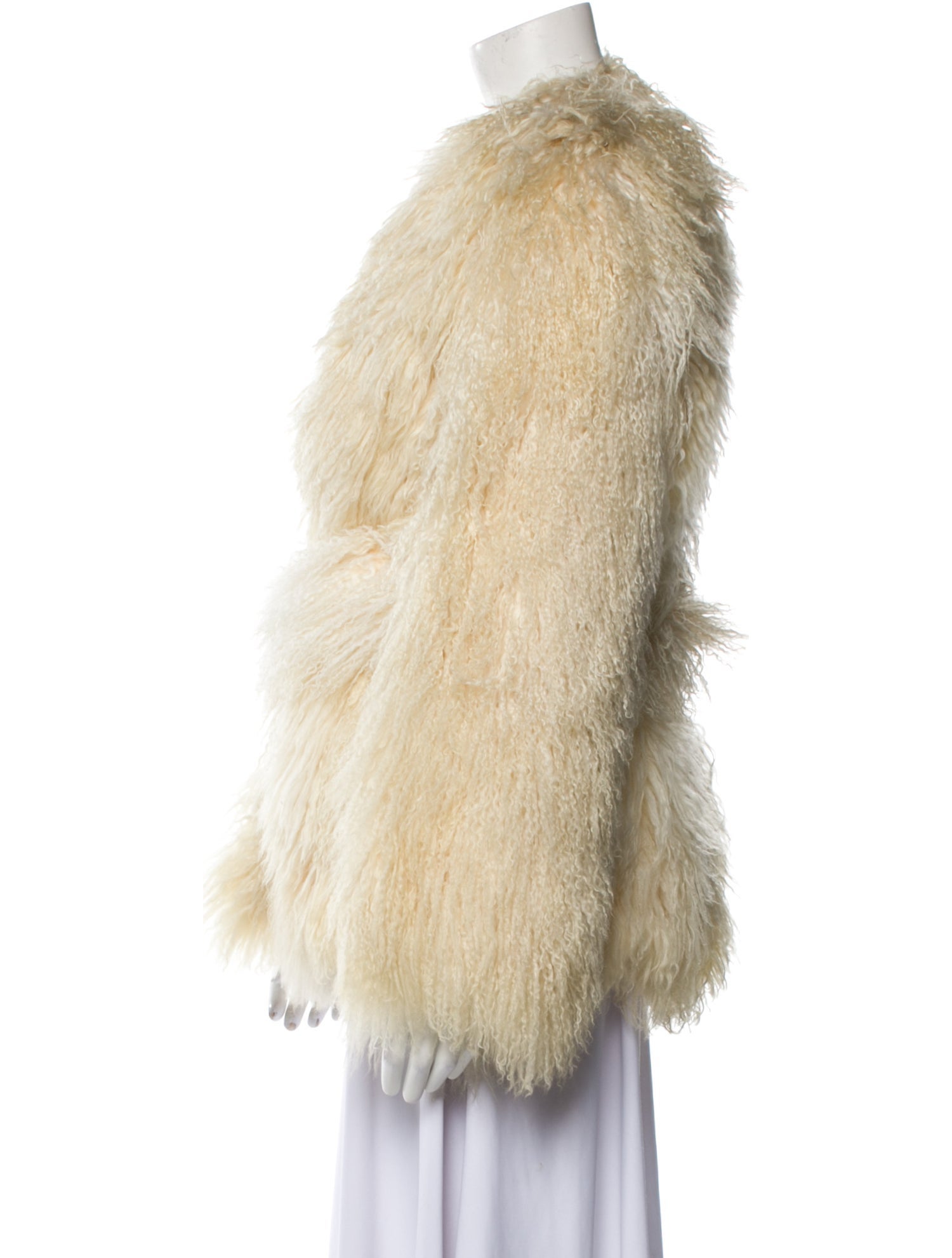 Herbert's Furs Mongolian Lamb Fur Jacket - Neutrals Jackets, Clothing ...