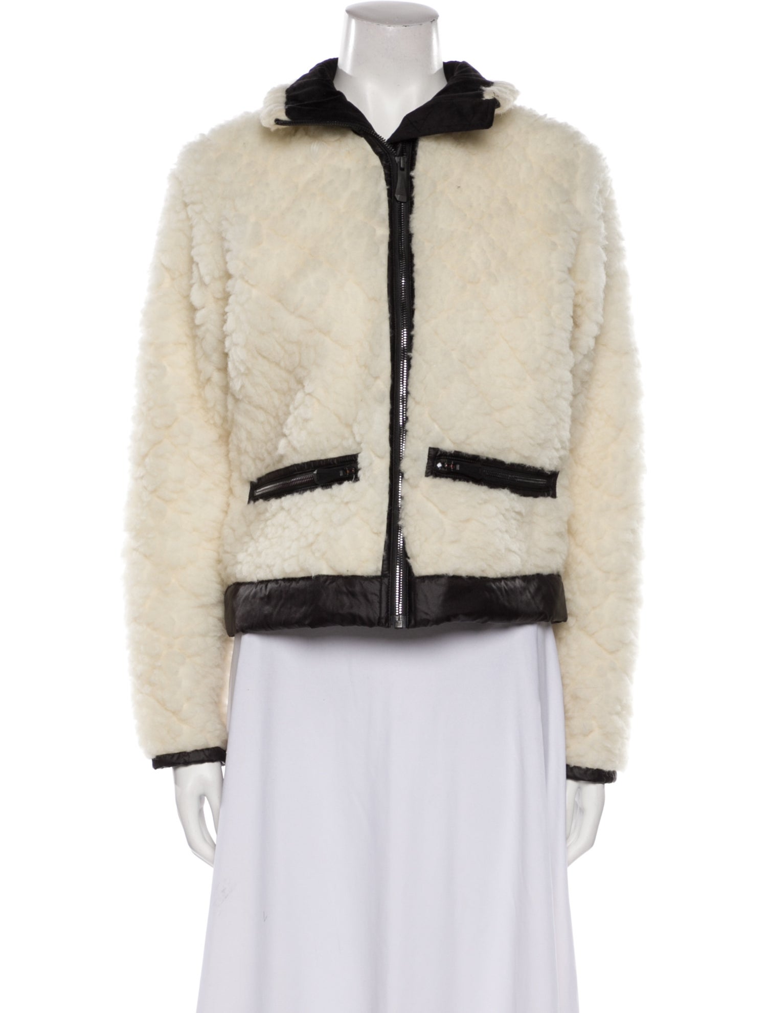 Helly Hansen Wool Colorblock Pattern Faux Fur Jacket - Neutrals Jackets ...