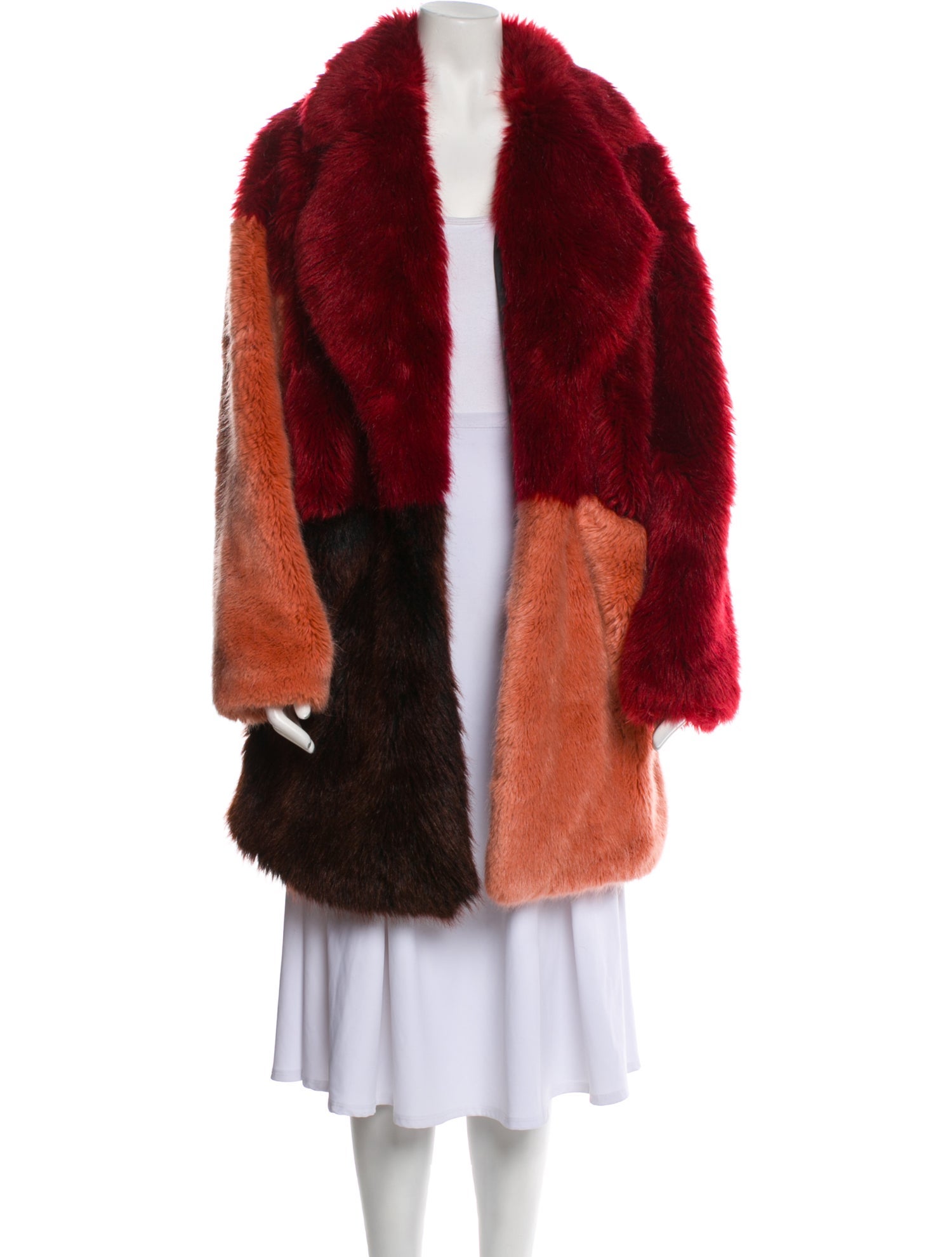 Heurueh Faux Fur Coat - Red Coats, Clothing - WHHEE20248 | The RealReal