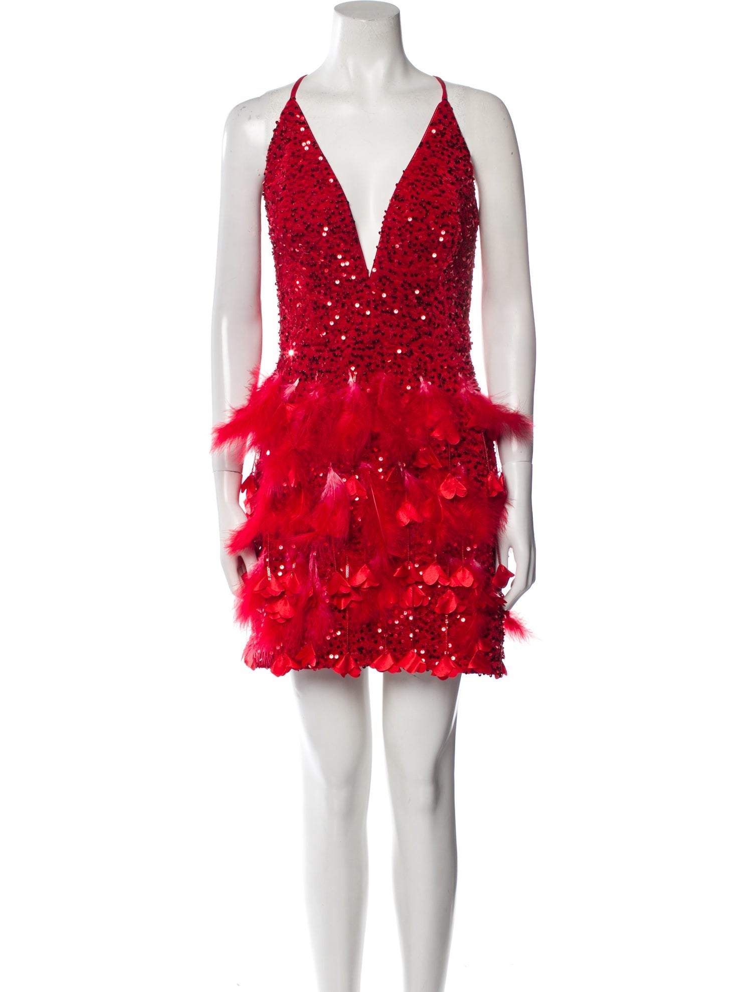 Helsi V-Neck Mini Dress w/ Tags - Red Dresses, Clothing - WHIES20070 ...