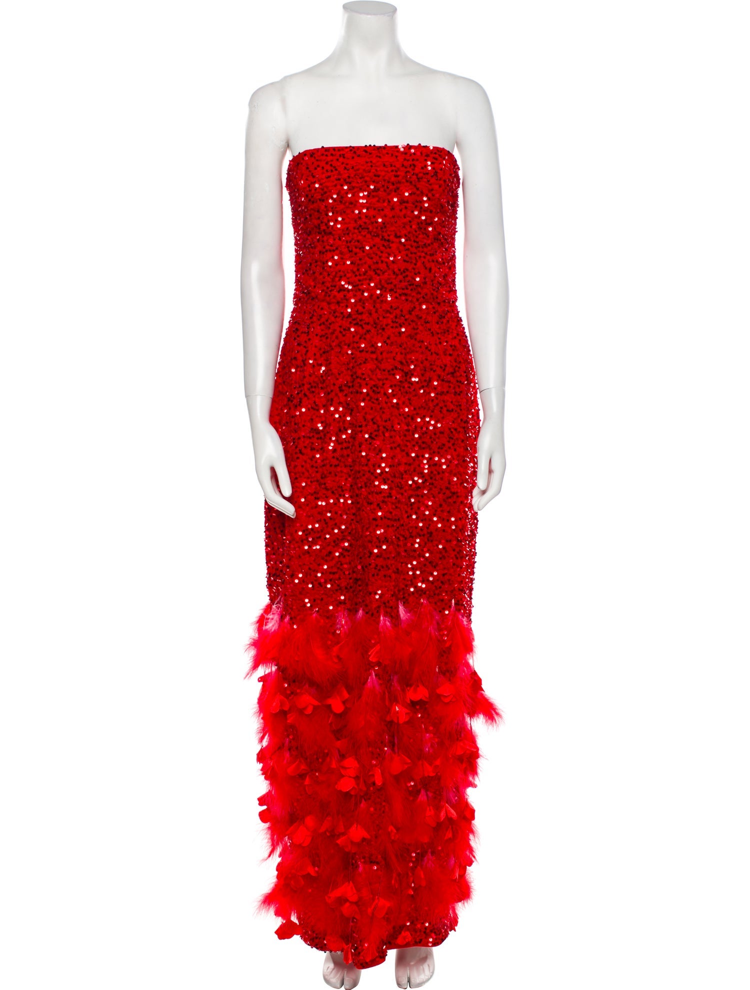 Helsi Strapless Long Dress - Red Dresses, Clothing - WHIES20151 | The RealReal