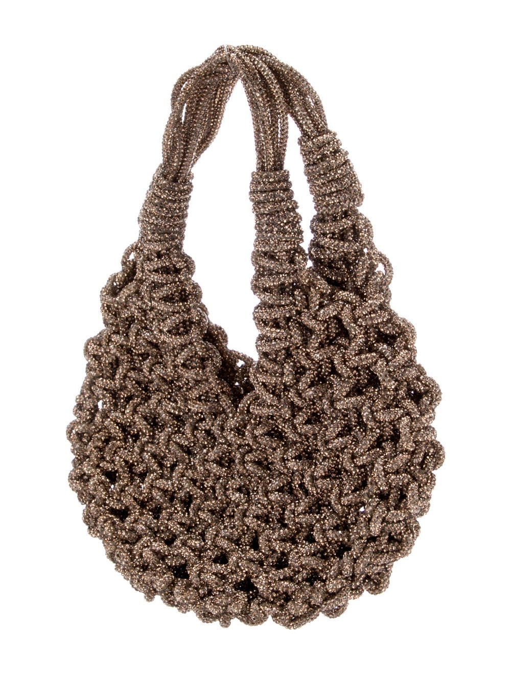 Hibourama X MVP Wardrobe Crystal Woven Bag - Metallic Handle Bags ...