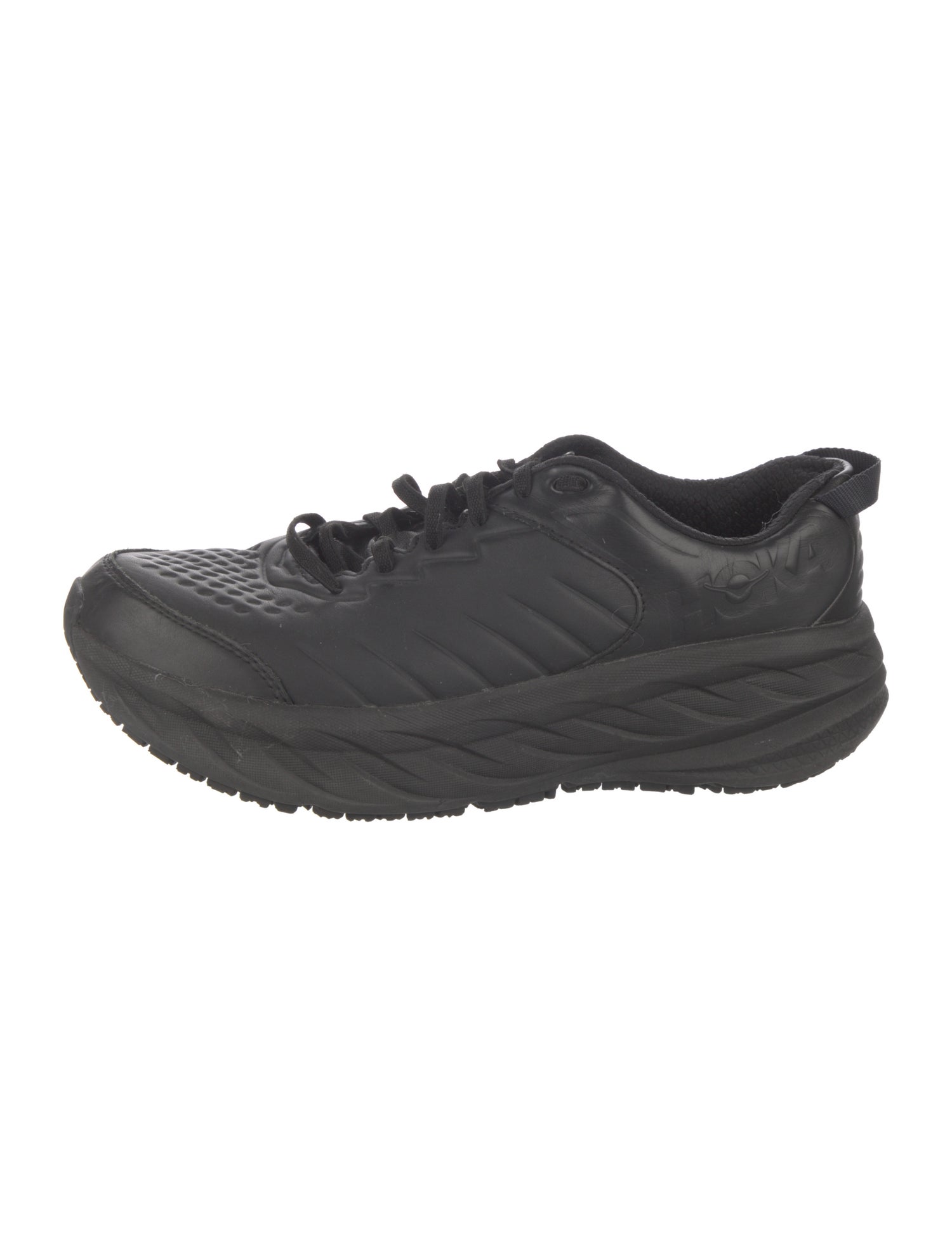 Hoka One One Leather Sneakers - Black Sneakers, Shoes - WHKOO21854 ...
