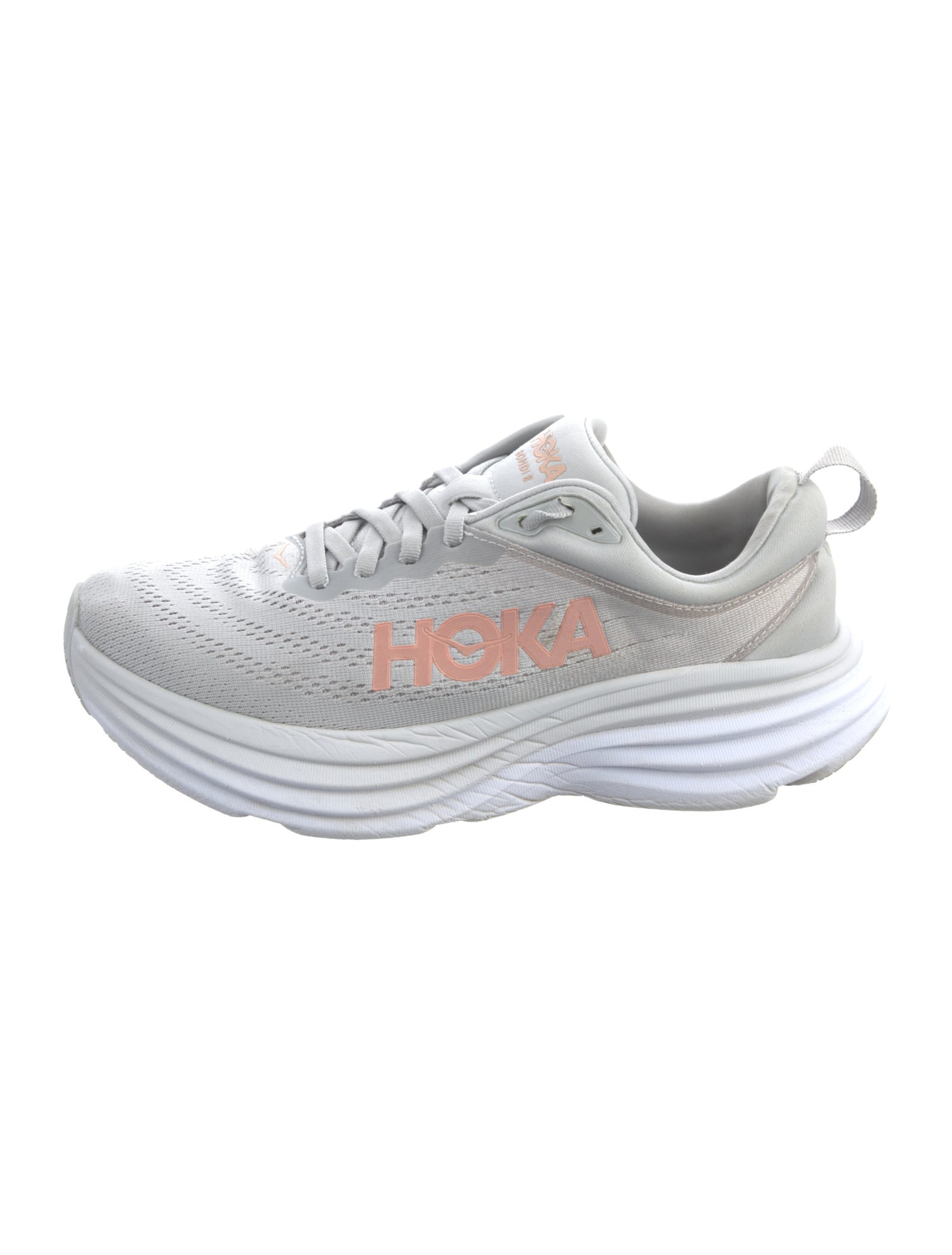 Hoka One One Graphic Print Mesh Accents Chunky Sneakers - Grey Sneakers ...