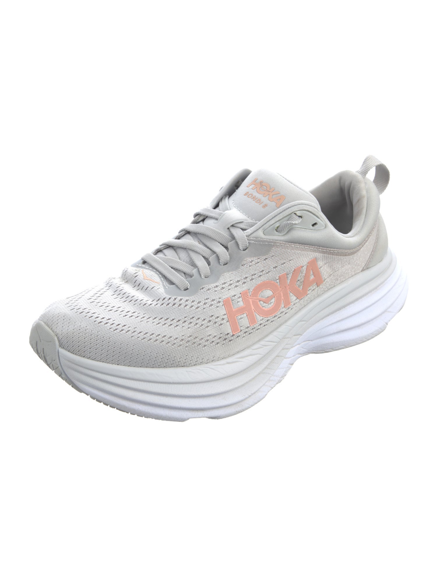 Hoka One One Graphic Print Mesh Accents Chunky Sneakers - Grey Sneakers ...