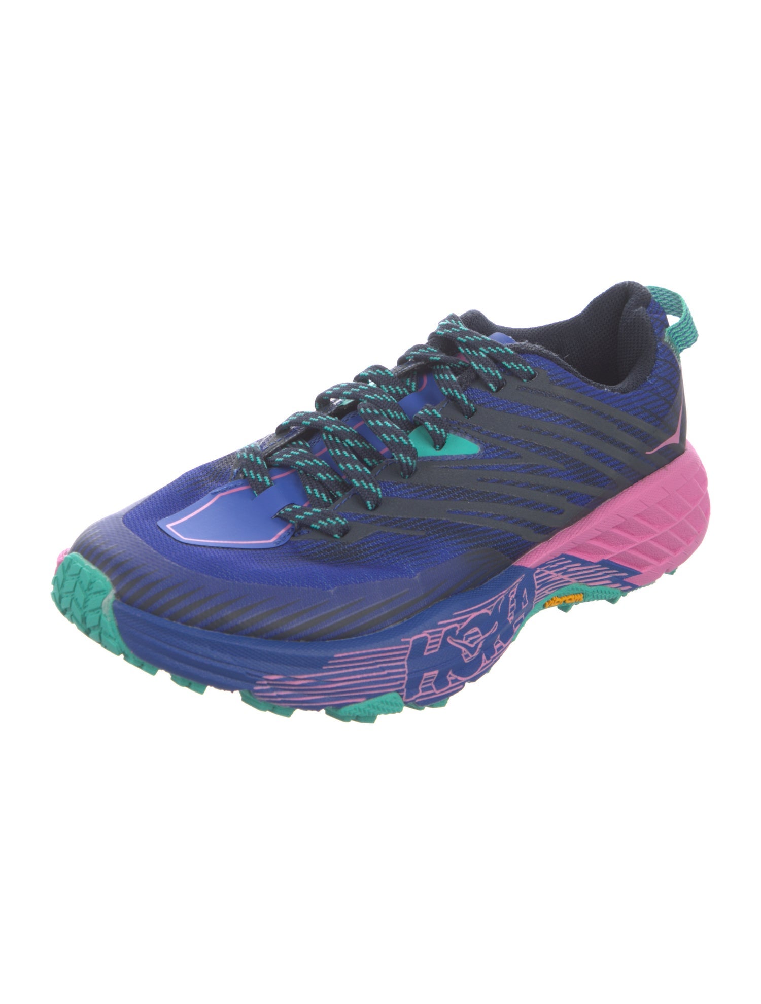 Hoka One One Colorblock Pattern Sneakers - Blue Sneakers, Shoes ...