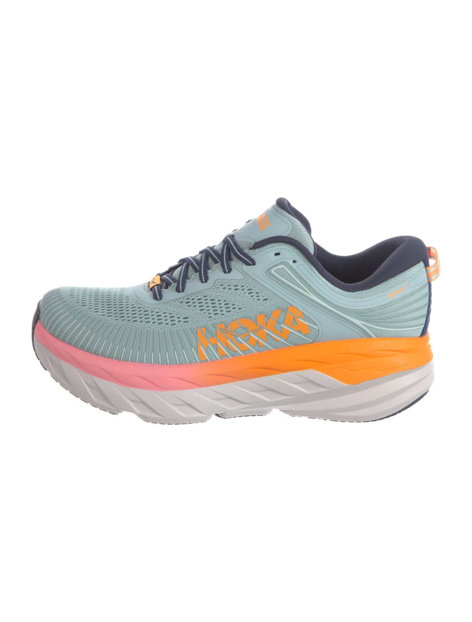 Hoka Colorblock Pattern Athletic Sneakers - Blue Sneakers, Shoes ...
