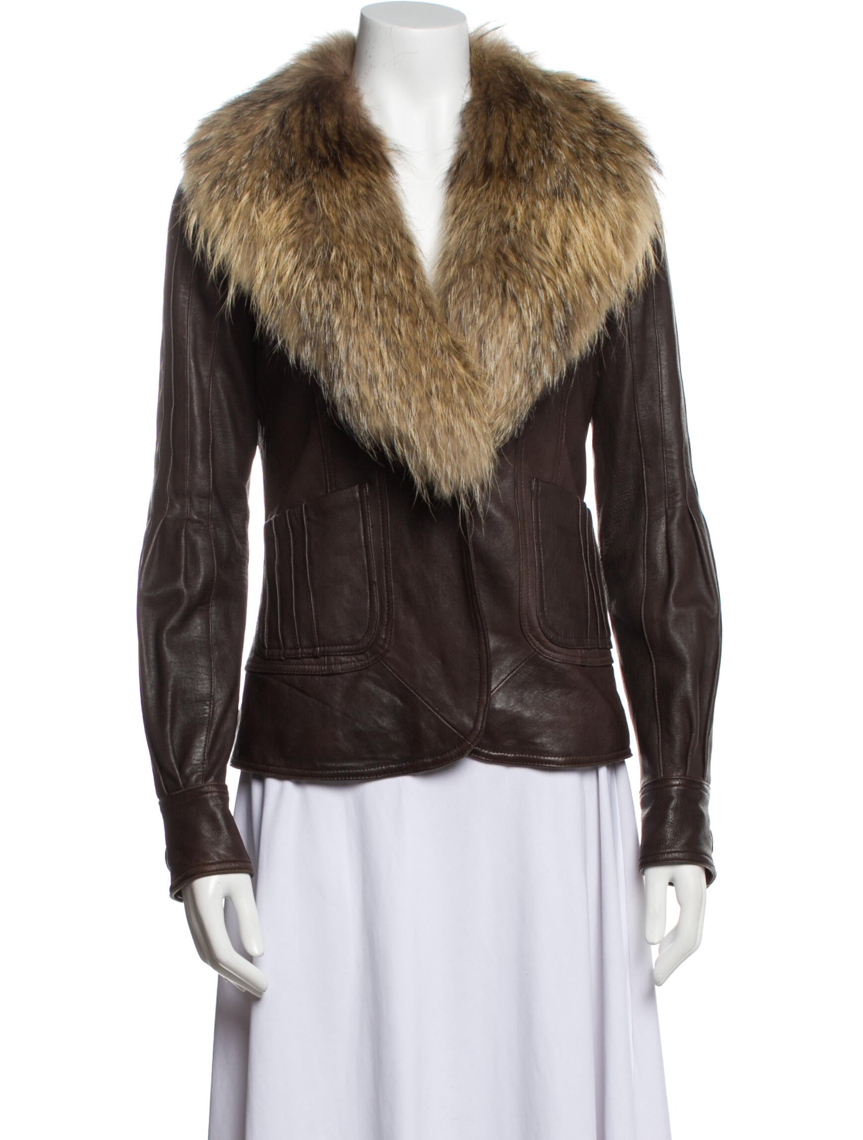 Mackage Lamb Leather Biker Jacket - Brown Jackets, Clothing - WHM33511 ...