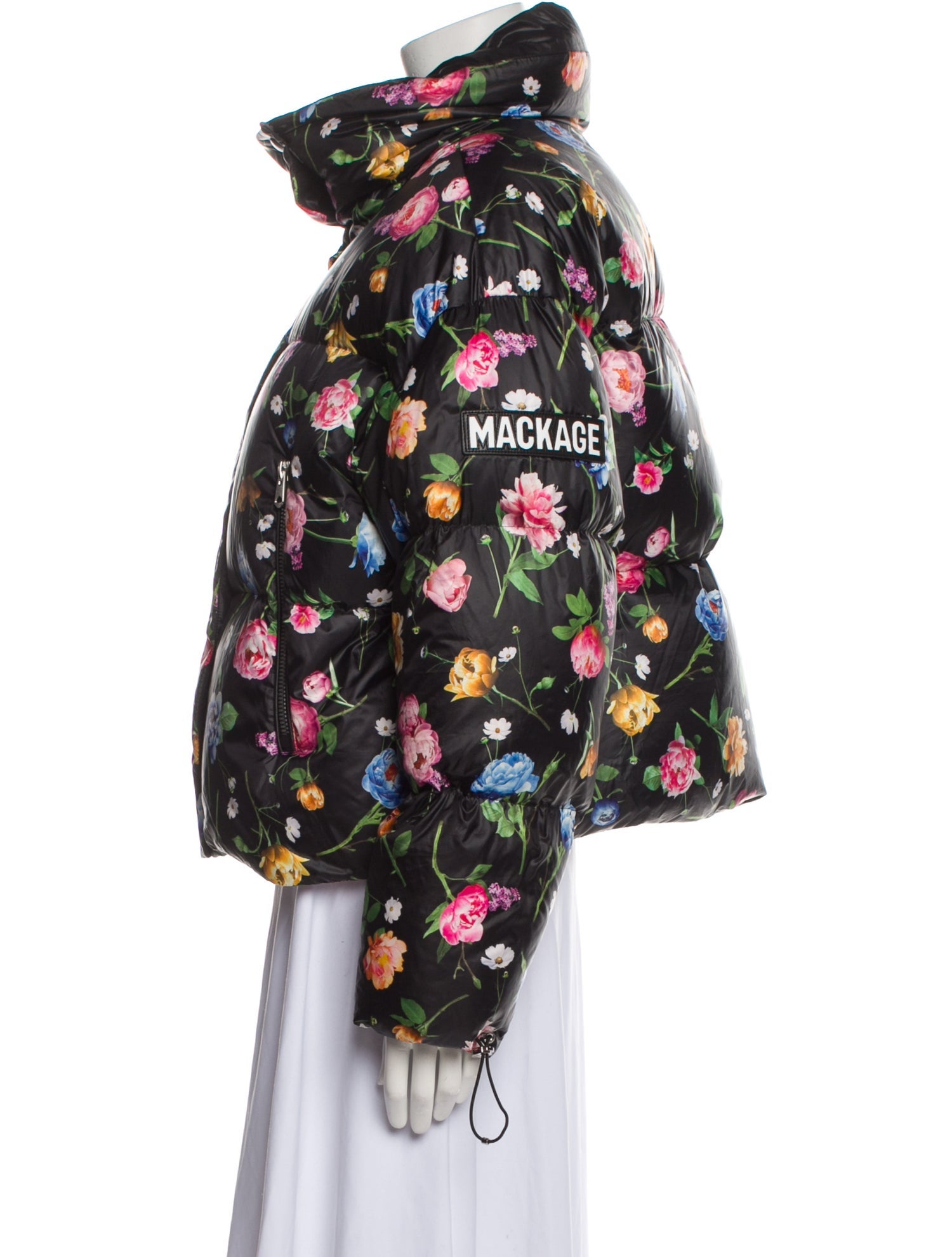 Moncler Floral Print Down Jacket - Purple Jackets, Clothing - MOC130892 ...