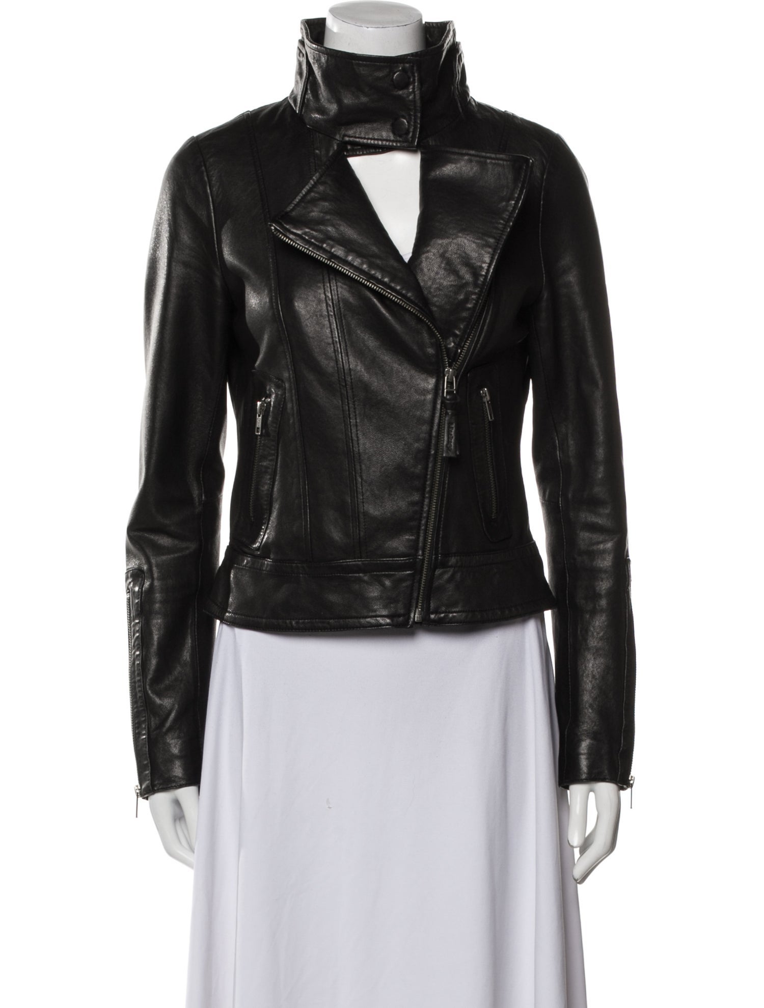Mackage Lamb Leather Biker Jacket - Brown Jackets, Clothing - WHM38950 ...