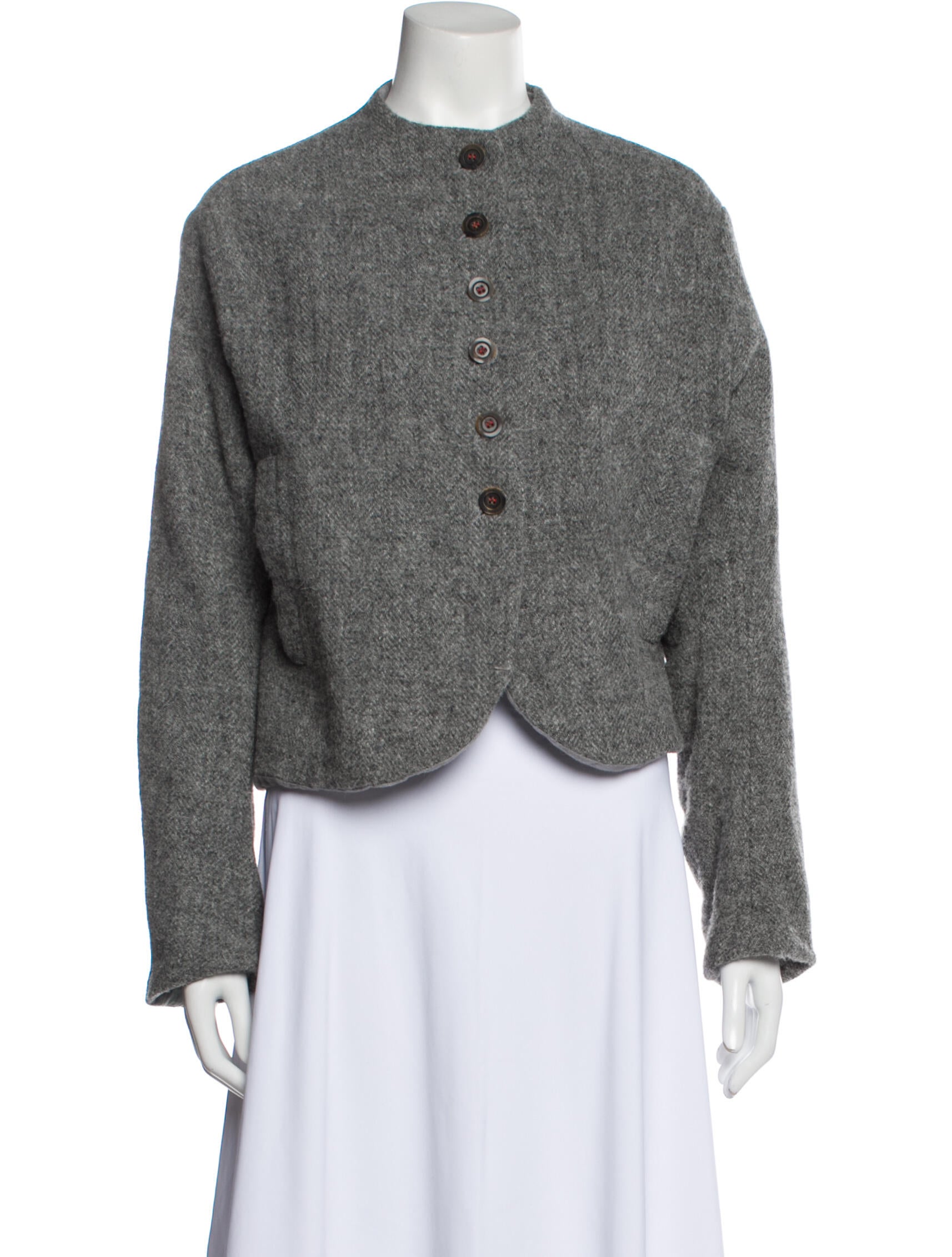 Hannoh Wessel Tweed Pattern Evening Jacket w/ Tags - Grey Jackets ...