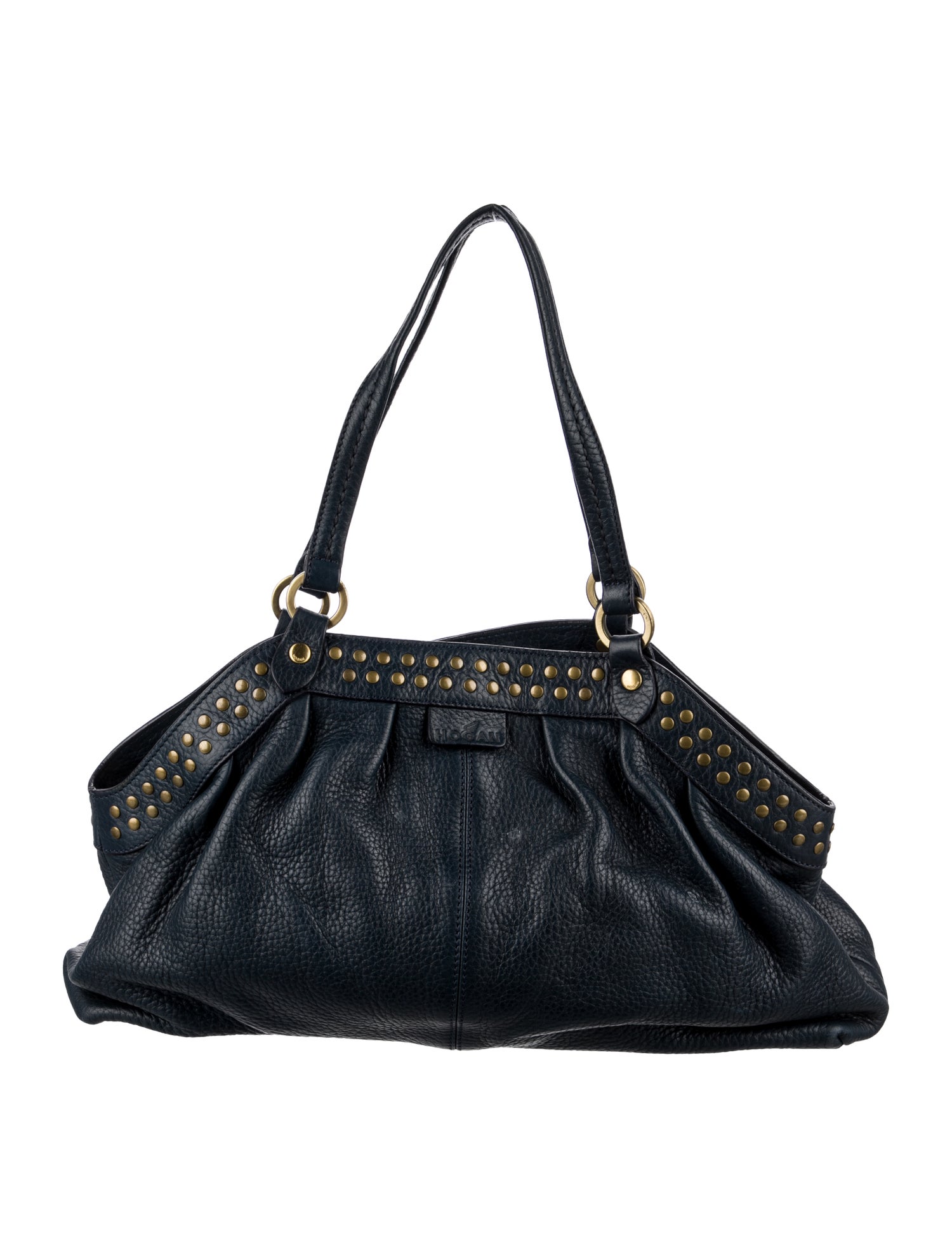 Hogan Leather Studded Shoulder Bag - Blue Shoulder Bags, Handbags ...
