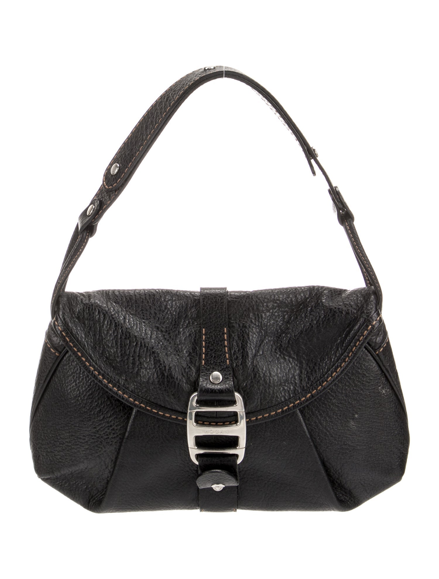 Hogan Leather Shoulder Bag - Black Shoulder Bags, Handbags - WHO27507 ...