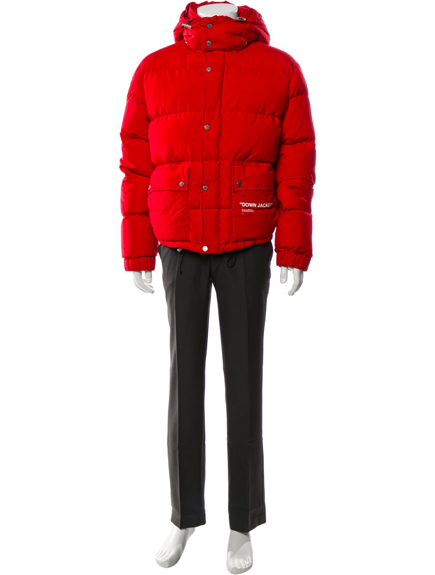 Off-White 2018 Puffer Coat - Red Outerwear, Clothing - WHPOW20140 | The ...