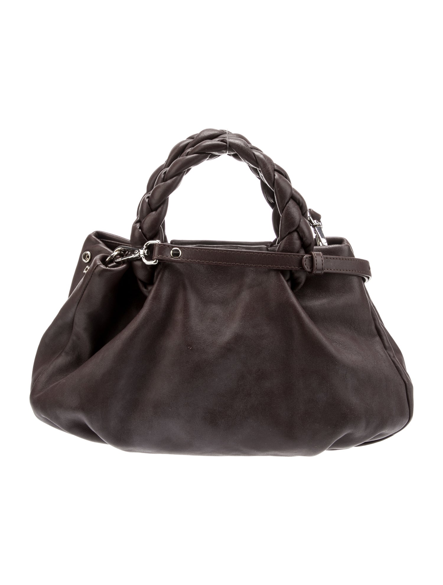 Hereu Braided Leather Handle Bag - Brown Handle Bags, Handbags ...
