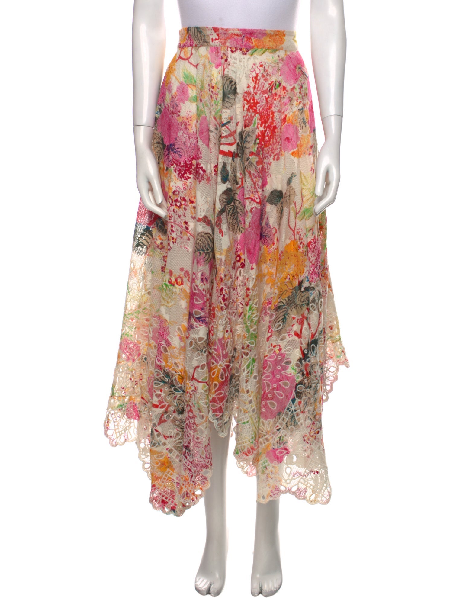 Hemanta & Nandita Floral Print Long Skirt w/ Tags - Neutrals Skirts ...